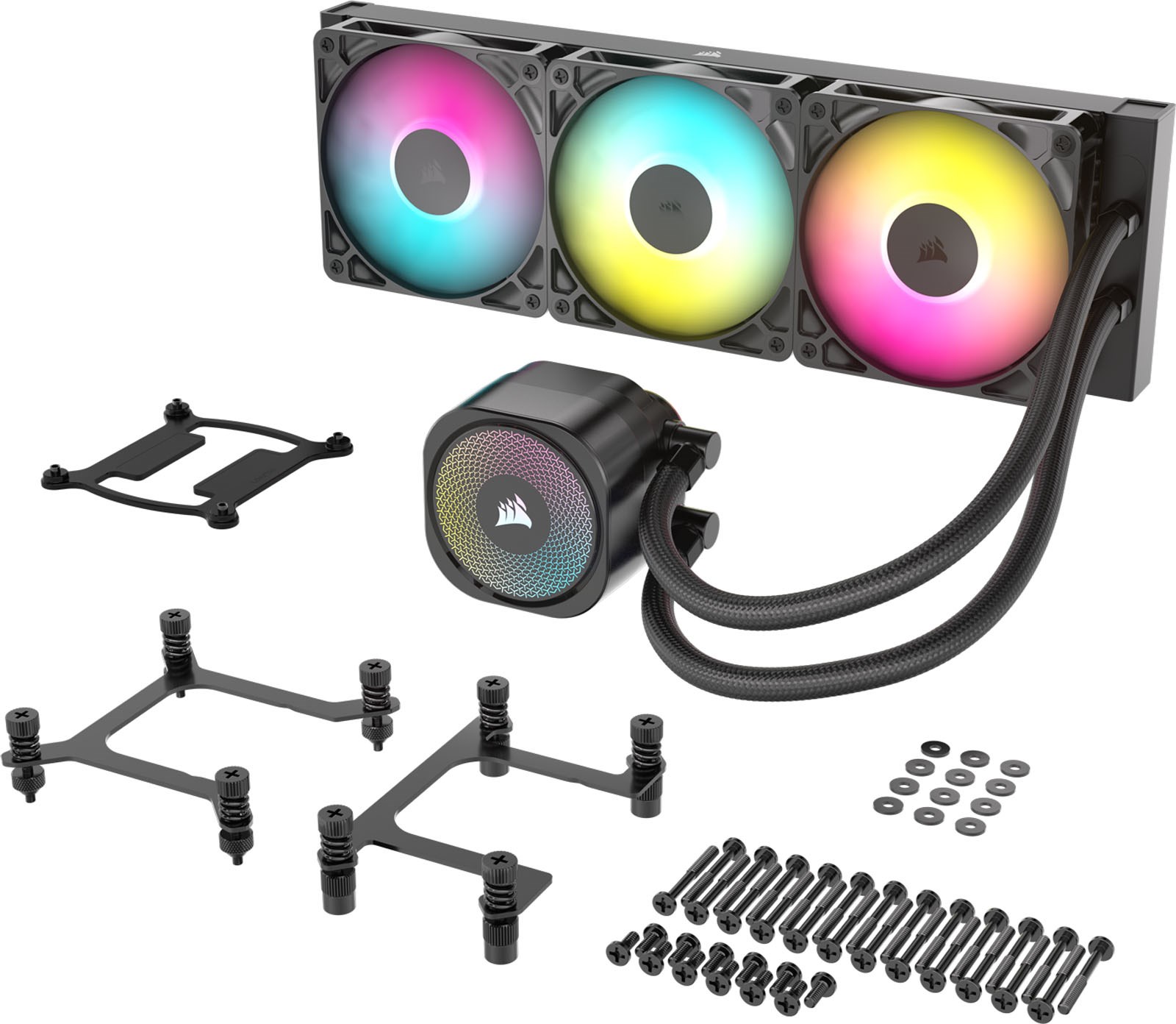 Corsair NAUTILUS 360 RS 360mm ARGB AiO Liquid CPU Cooler in Black - CW ...