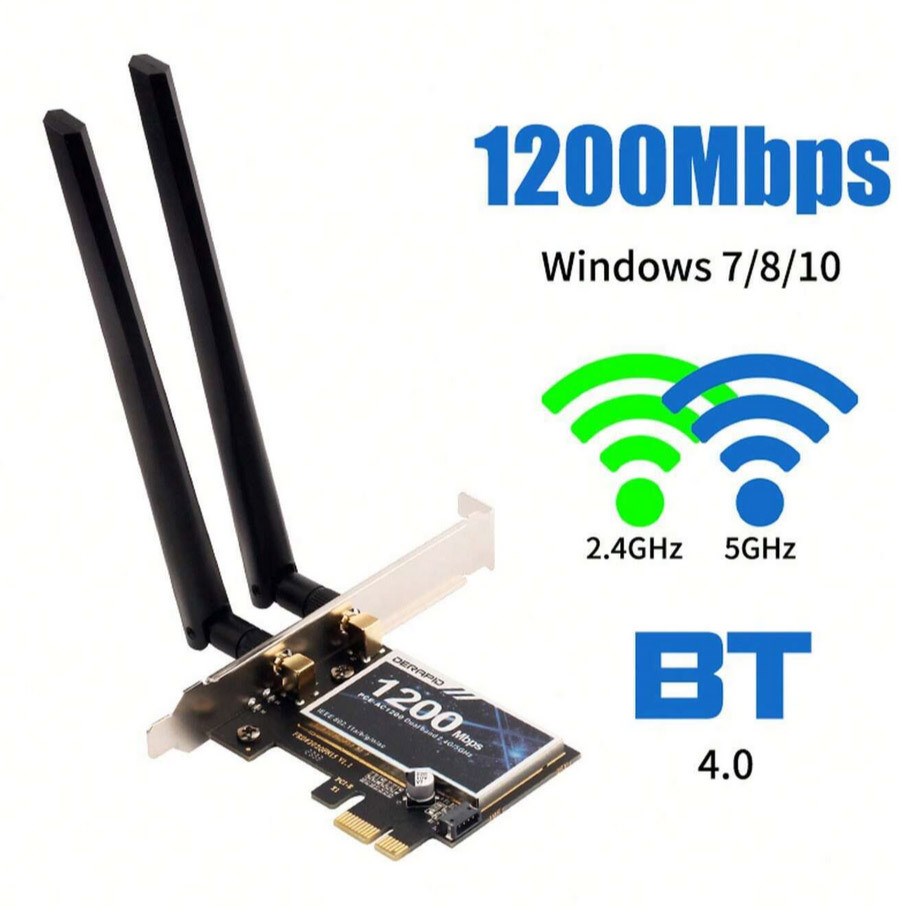 Generic 1200Mbps Wi-Fi 5 PCIe Adapter - 1200-PCIE-BT | CCL