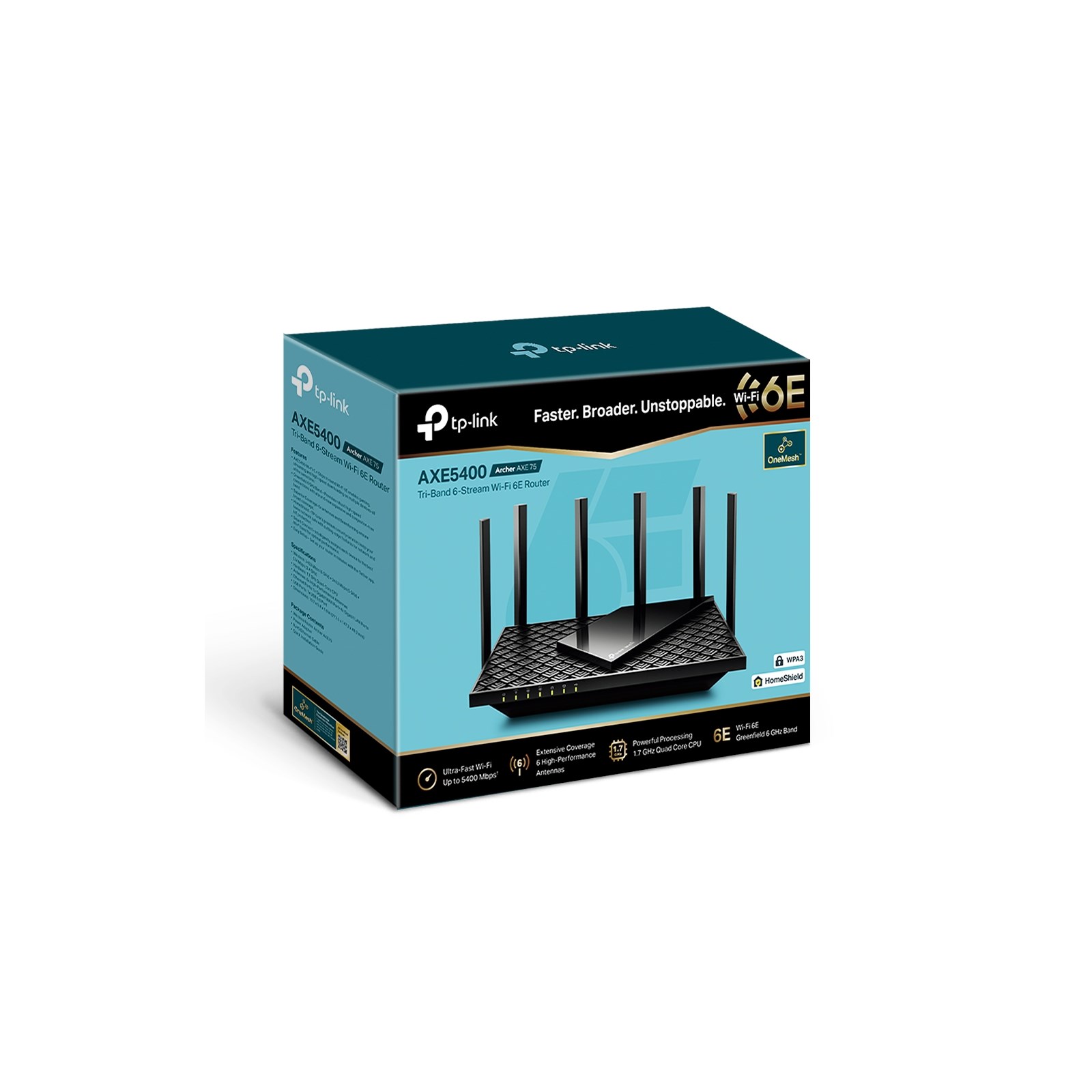 TP-Link Archer AXE75 AXE5400 Tri-Band Gigabit Wi-Fi 6E Router - ARCHER ...
