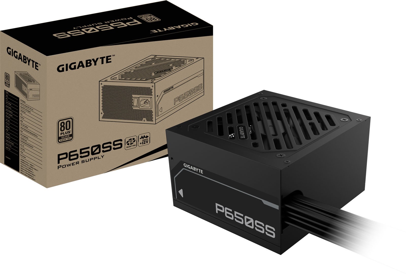650W Gigabyte P650SS 80 Plus Silver PSU - GP-P650SS-UK | CCL