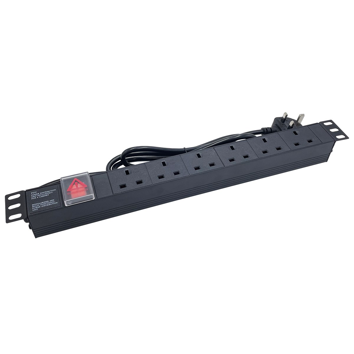 Powercool 1U 6-Way PDU, Horizontal Type, UK Sockets - PDU6WAYC13 | CCL