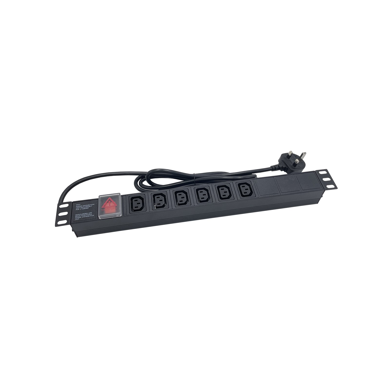 Powercool 1U 6-Way PDU, Horizontal Type, IEC C13 Sockets - PDU6WAYC13 | CCL