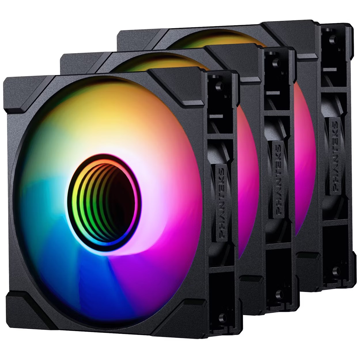 Phanteks M25 Gen2 120mm Reversed Airflow DRGB PWM Triple Fan Pack in ...