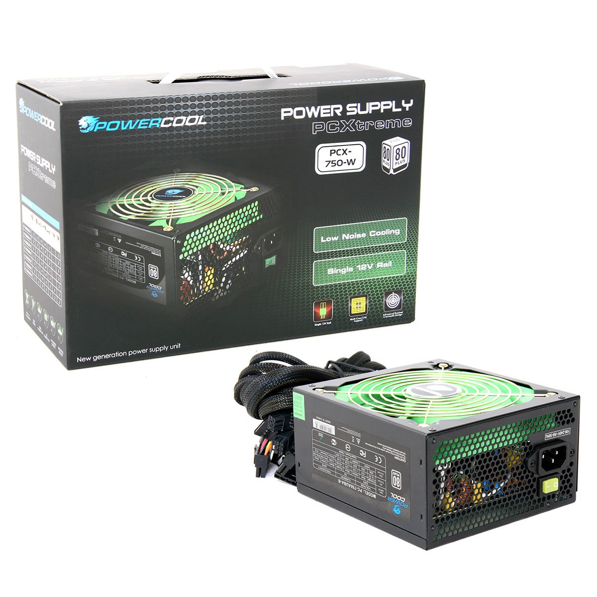 Powercool 80+ Single 750W 80+ PSU - PC750AUBA-B | CCL Computers