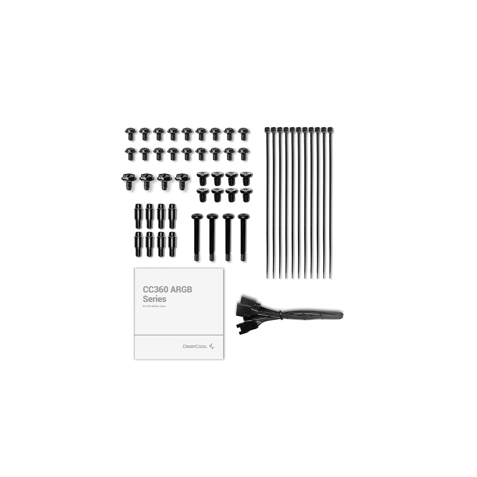 DeepCool CC360 WH ARGB Mid Tower Gaming Case - White - R-CC360-WHAPM3-G ...