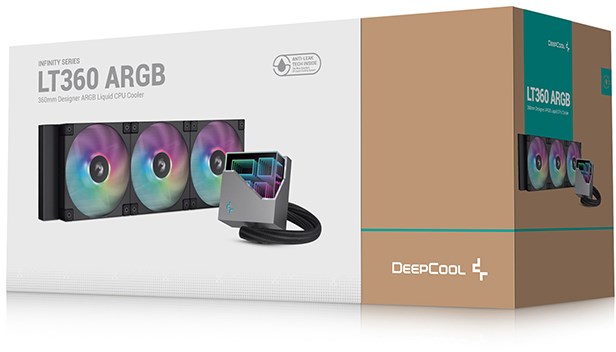 DeepCool LT360 ARGB 360mm Liquid CPU Cooler in Black - R-LT360-BKAMNC-G ...