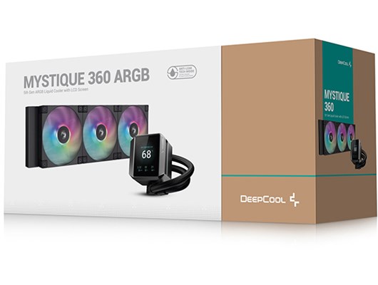 DeepCool Mystique 360 ARGB 360mm AiO Liquid CPU Cooler in Black - R-LX750-BKADSNC-G-1 | CCL