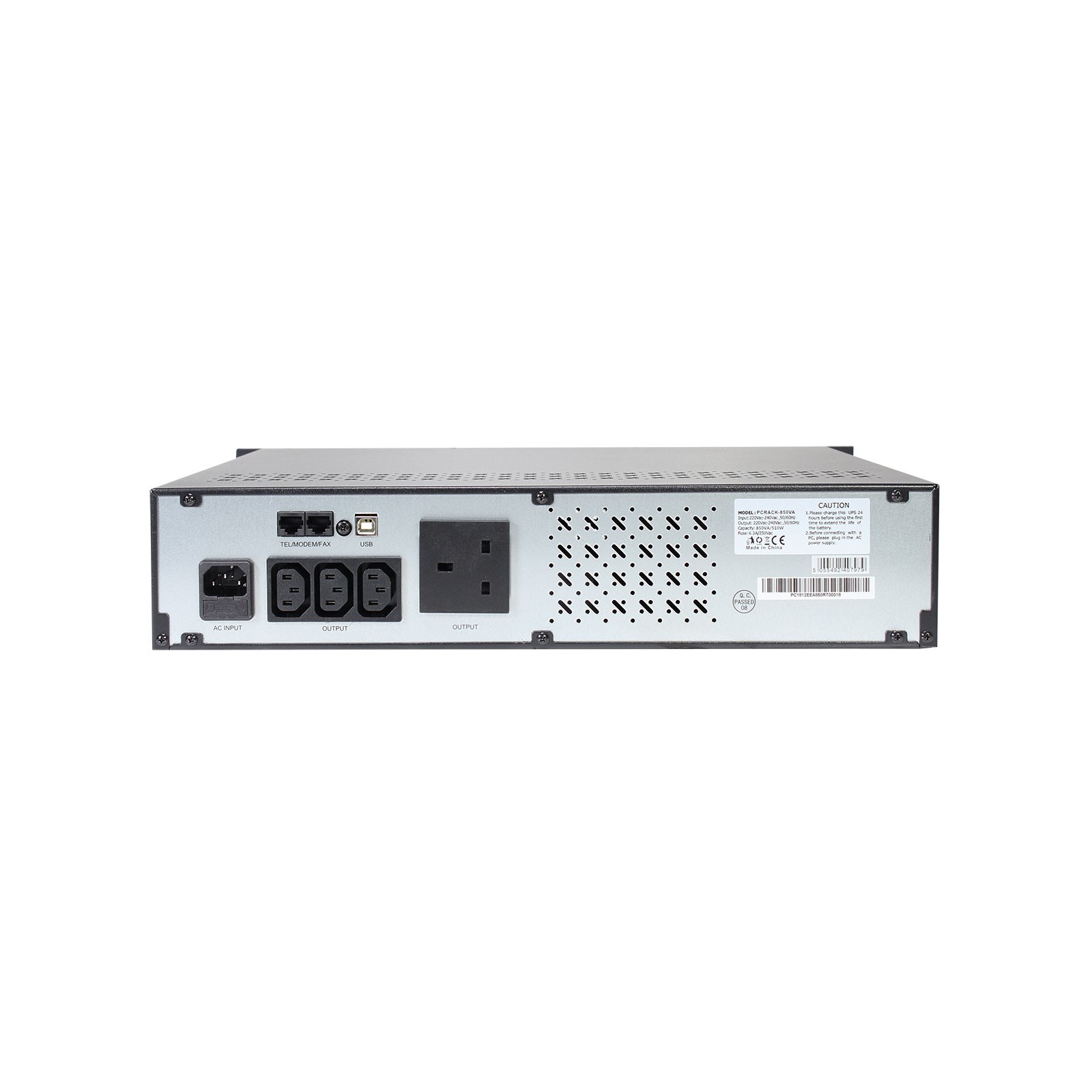 Powercool Rack-Mount Off-Line 850VA UPS with LCD & USB Monitoring ...