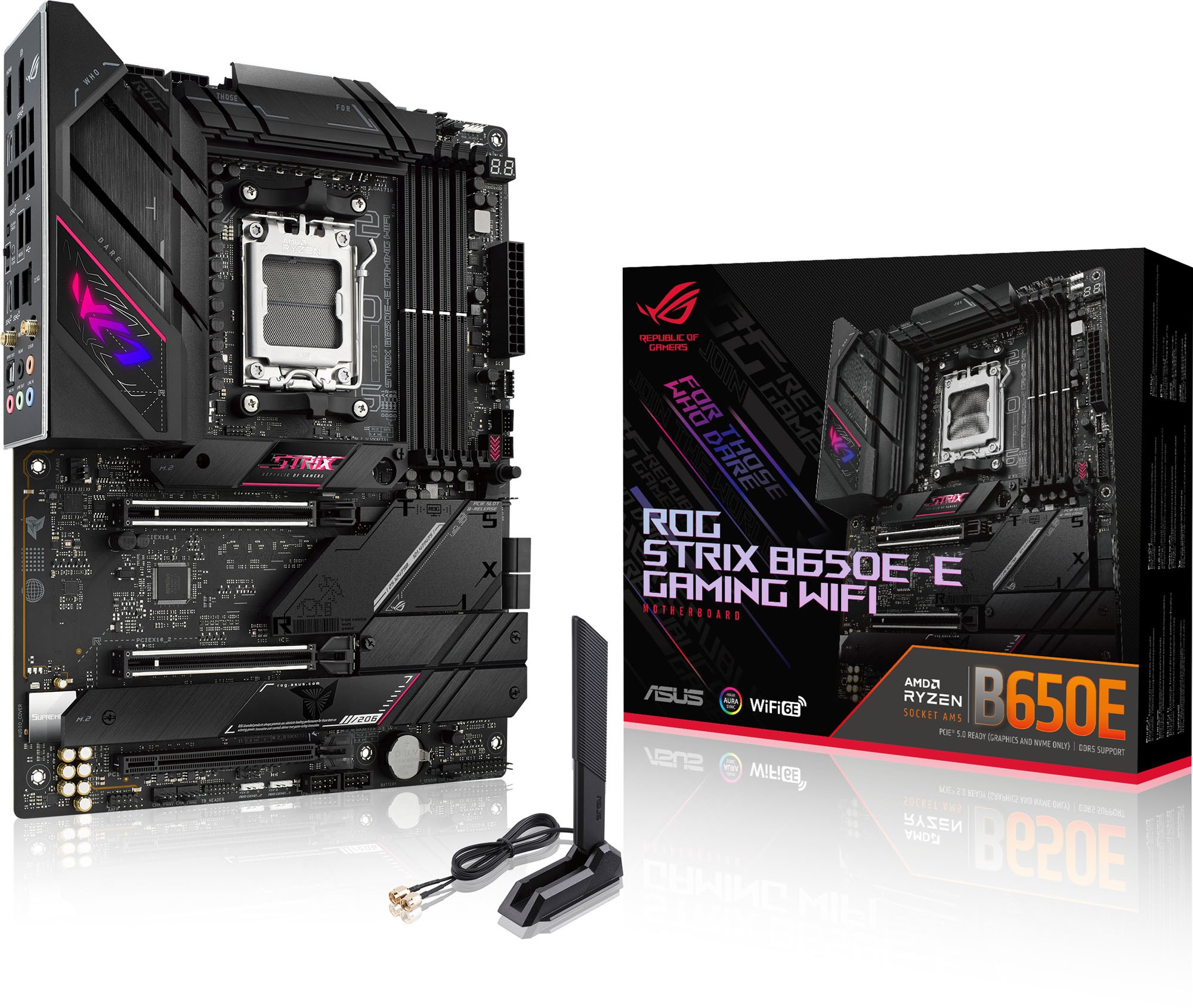 ASUS ROG Strix B650E-E Gaming WiFi AMD Socket AM5 Motherboard - ROG ...