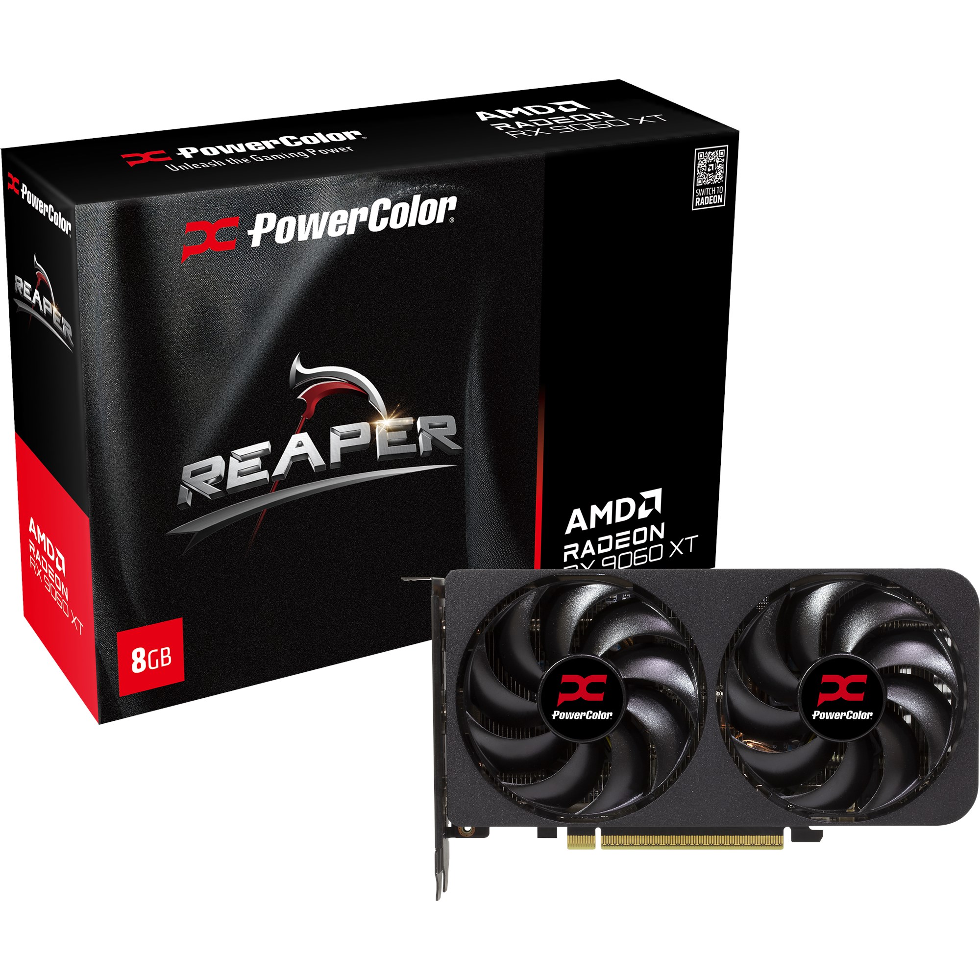 PowerColor Radeon RX 9060 XT Reaper 8GB GPU - RX9060 XT 8G-A | CCL