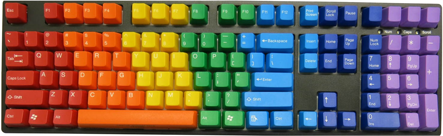 Tai-Hao Rainbow Limited Edition ABS Keycaps, US Layout - C01RB701 | CCL