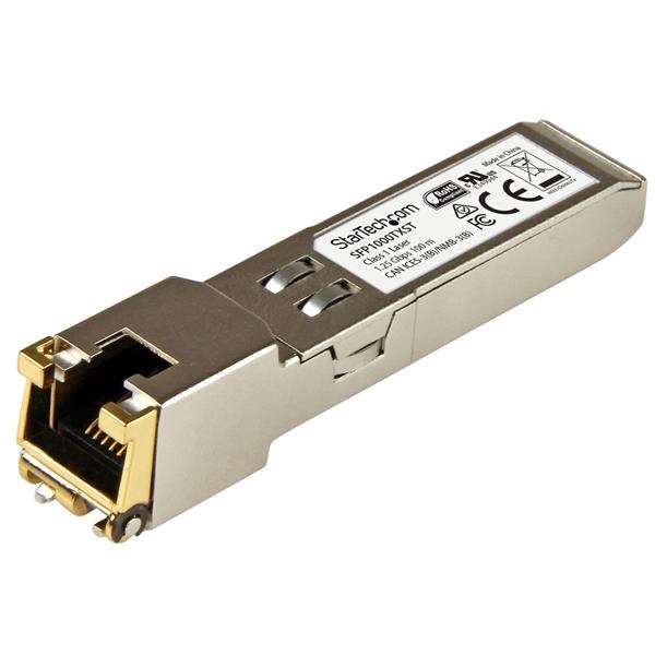 StarTech.com Gigabit Copper SFP Transceiver Module 1000Base-TX, RJ45, MSA Compliant (100m ...