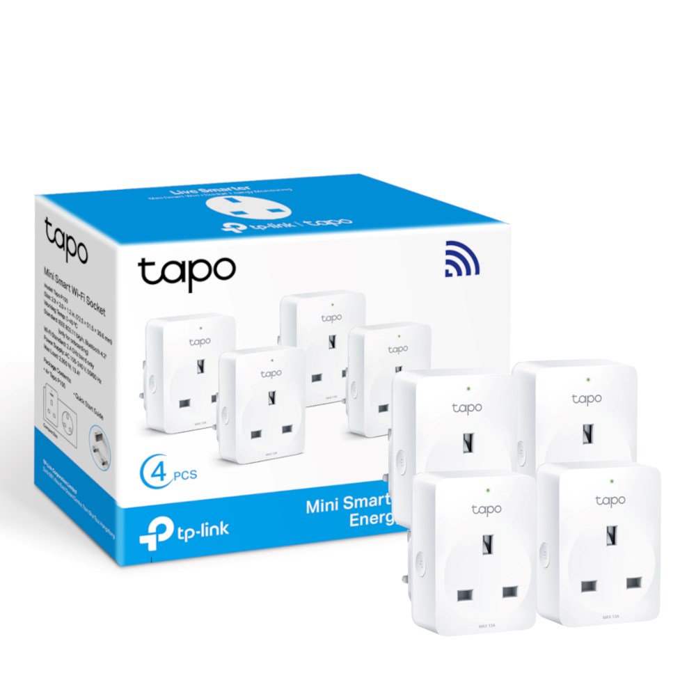 Tapo P110 Mini Smart Wi-Fi Sockets with Energy Monitoring, Pack of 4 ...