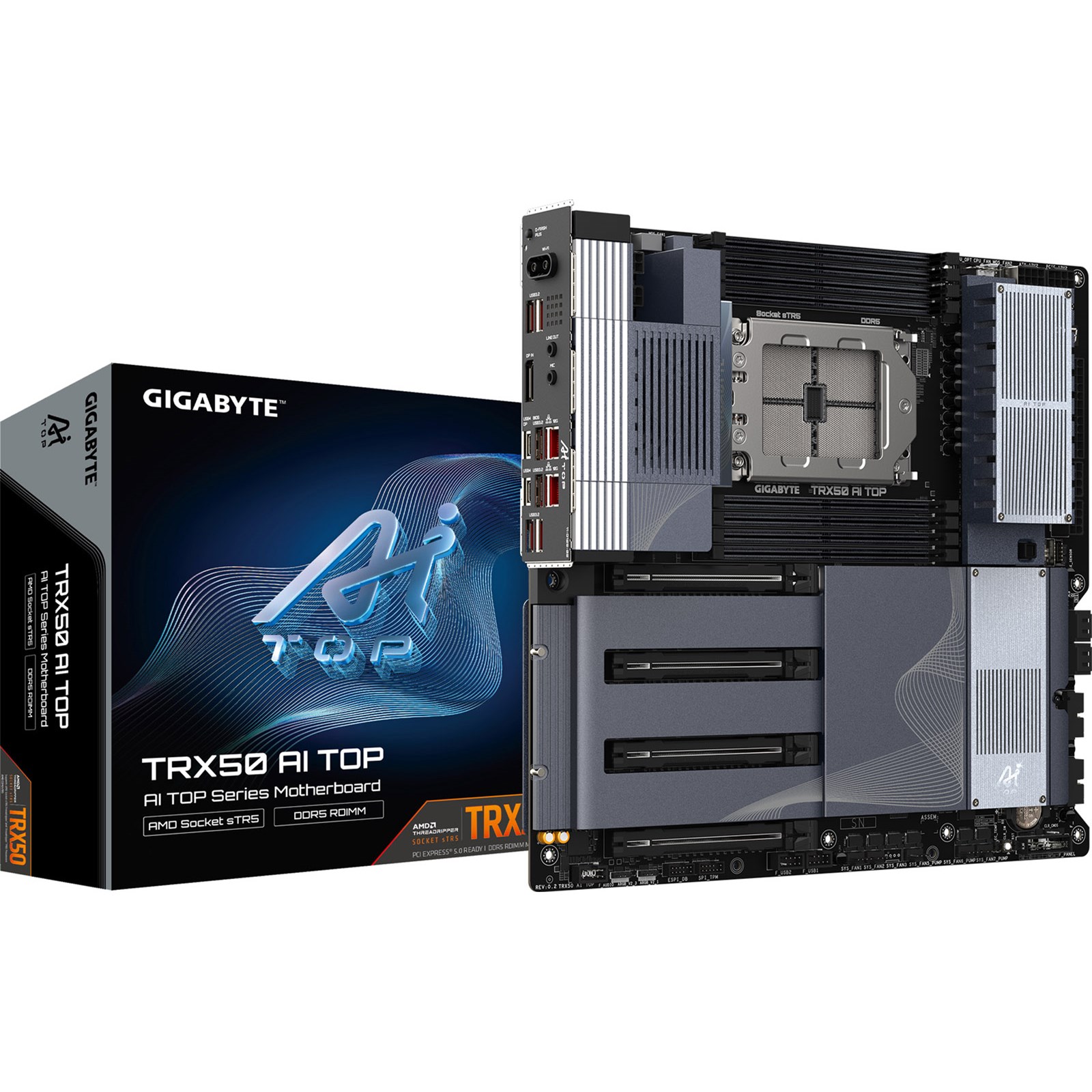 Gigabyte TRX50 AI TOP AMD Socket sTR5 Motherboard - TRX50 AI TOP-2B | CCL