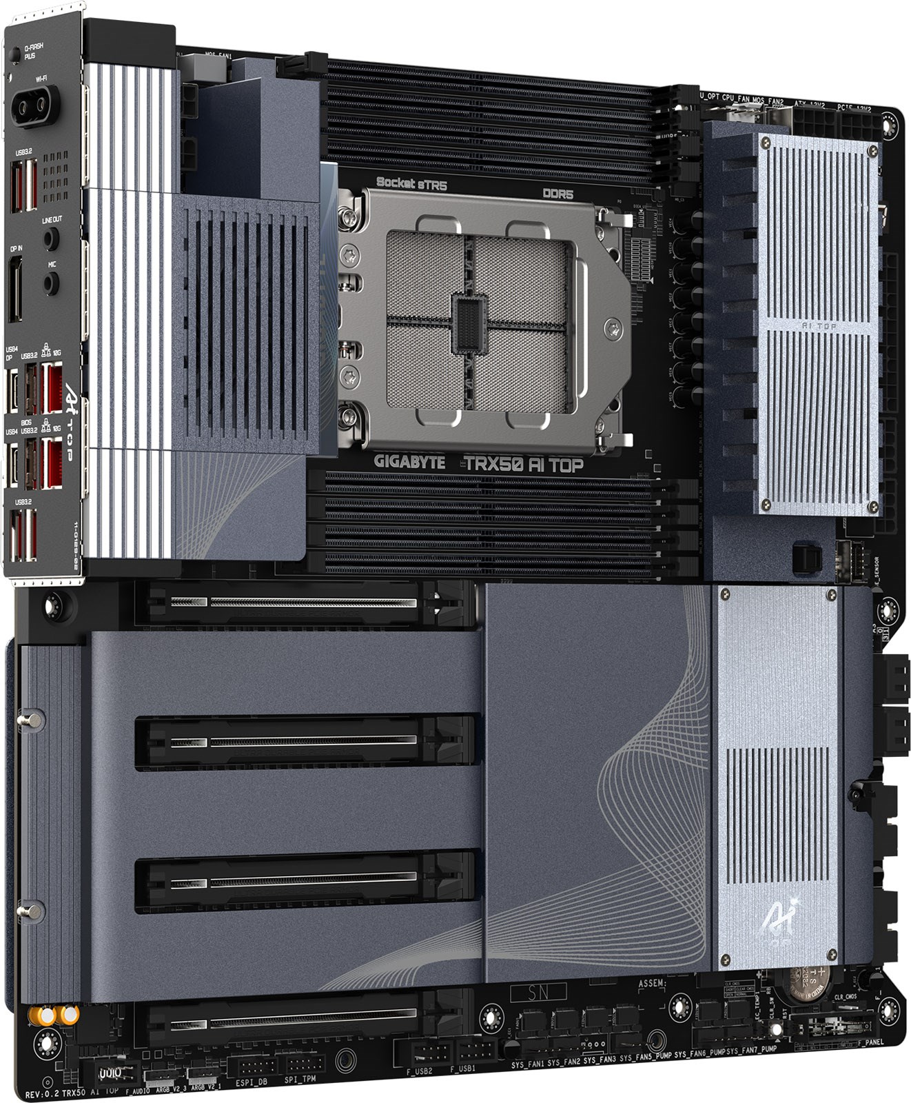 Gigabyte TRX50 AI TOP AMD Socket sTR5 Motherboard - TRX50 AI TOP-2B | CCL