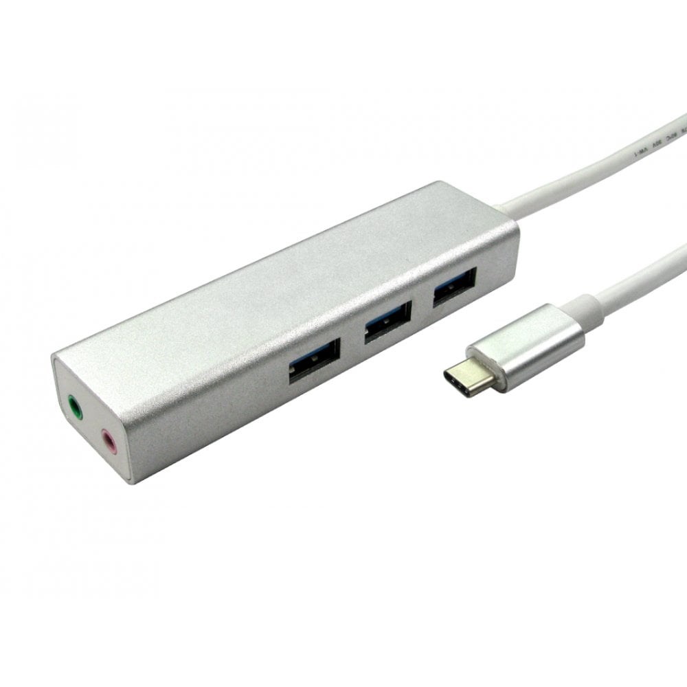 Cables Direct USB 3.0 Type-C Hub with 3x USB 3..0 Type-A Ports, Sound ...