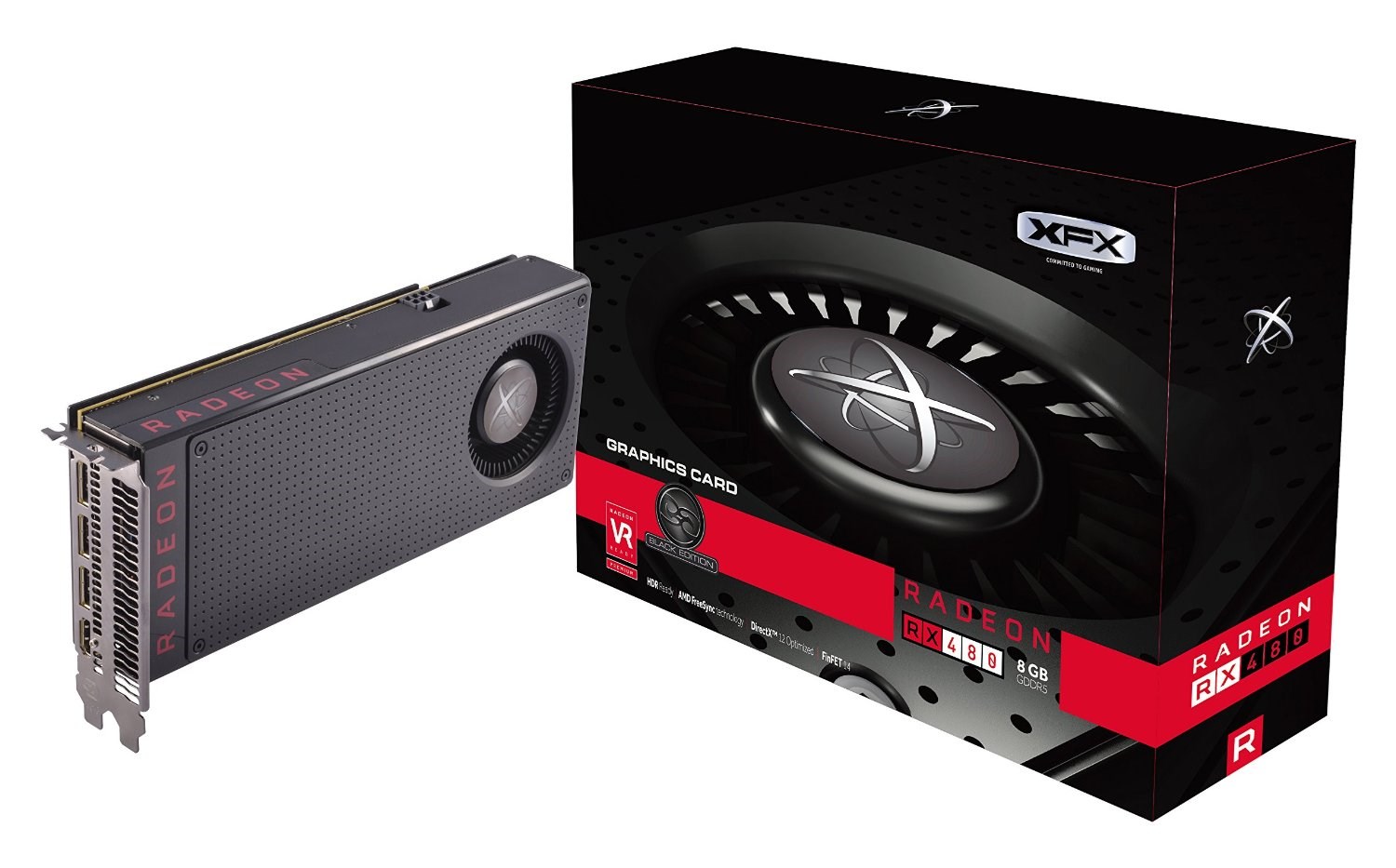 XFX Radeon RX 480 Black 8GB Graphics Card - RX-480M8BBA6 | CCL Computers