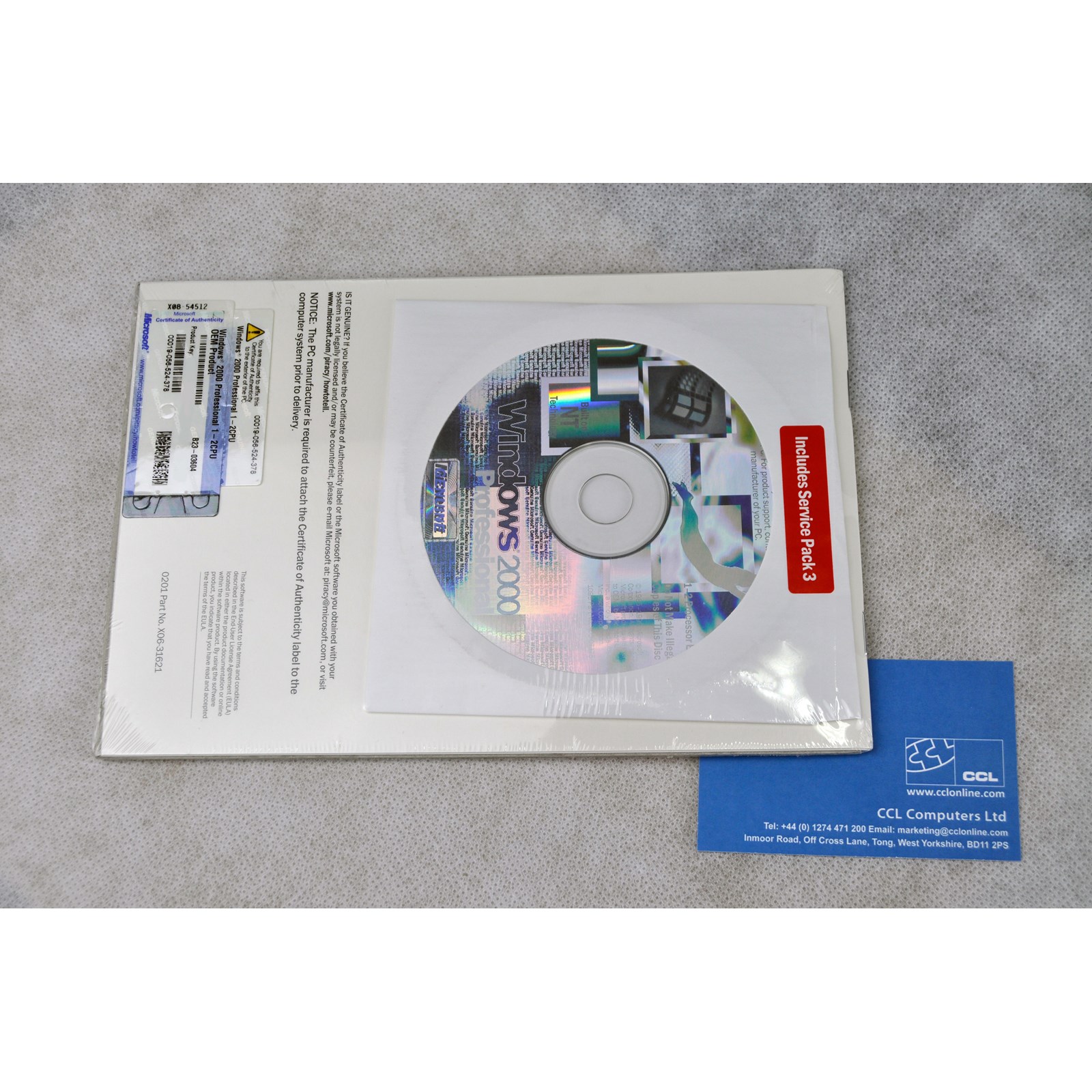 Microsoft Windows 2000 Professional (SP3) - Brand New and Sealed - B23 ...