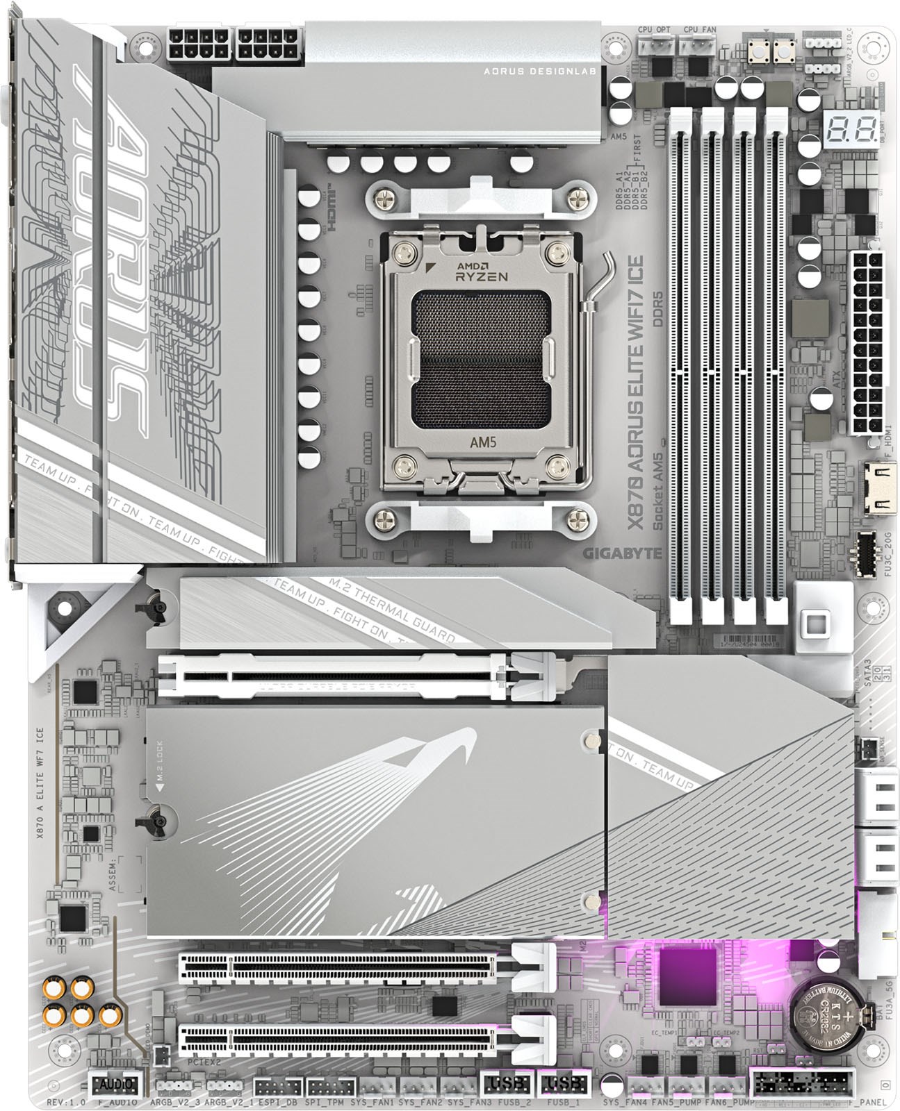 Gigabyte X870 AORUS ELITE WIFI7 ICE AMD Socket AM5 Motherboard - X870 A ...