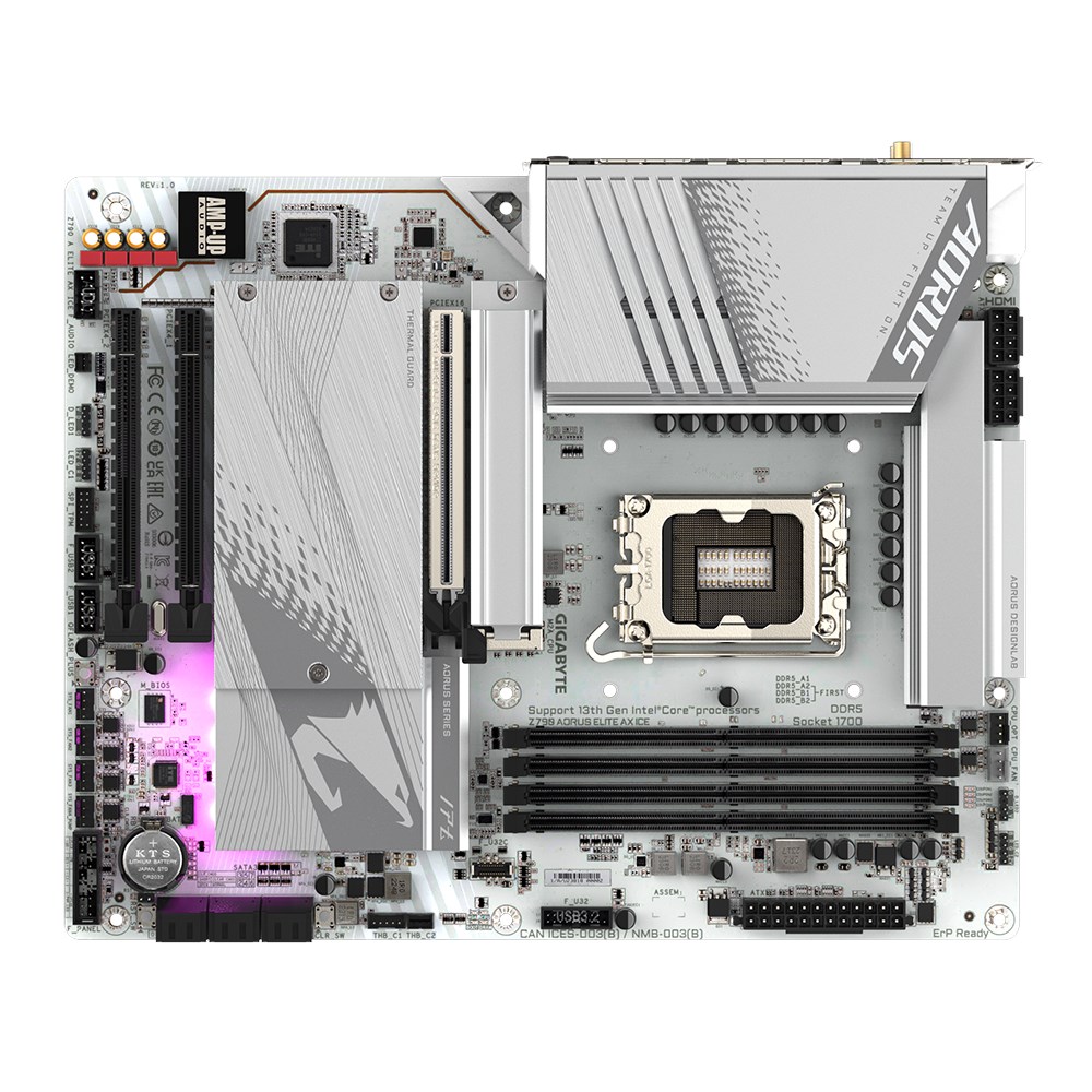 Gigabyte Z790 AORUS ELITE AX ICE Intel Socket 1700 Motherboard - Z790 ...