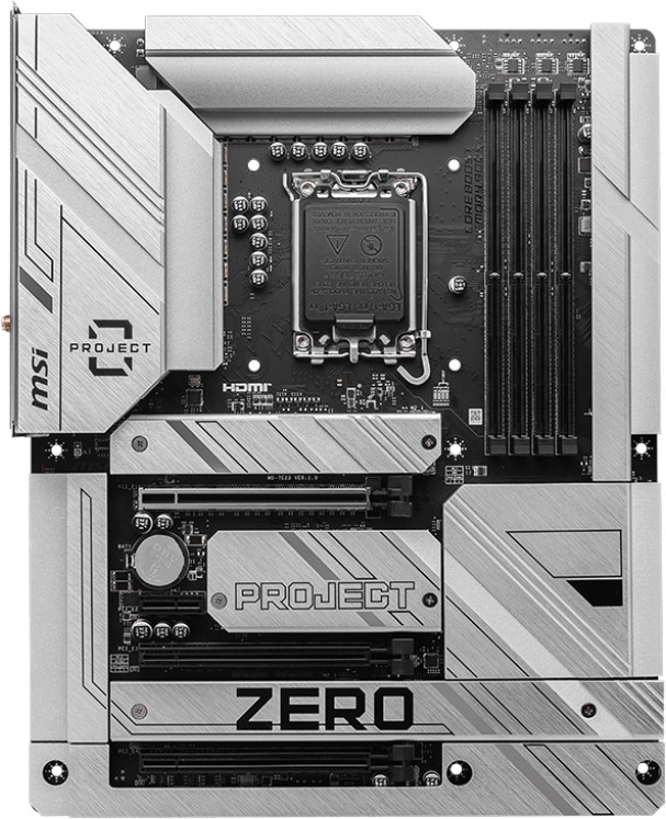 MSI Z790 PROJECT ZERO Intel Socket 1700 Motherboard - Z790 PROJECT ZERO ...