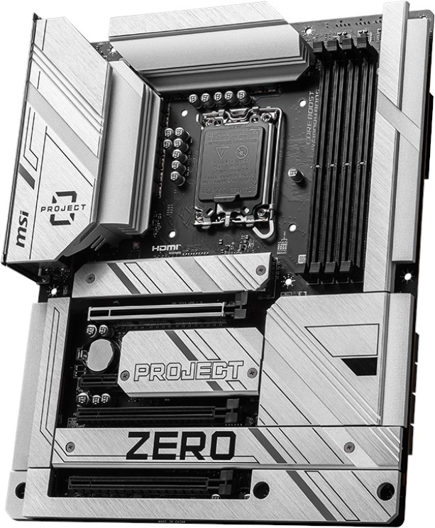 MSI Z790 PROJECT ZERO Intel Socket 1700 Motherboard - Z790 PROJECT ZERO ...