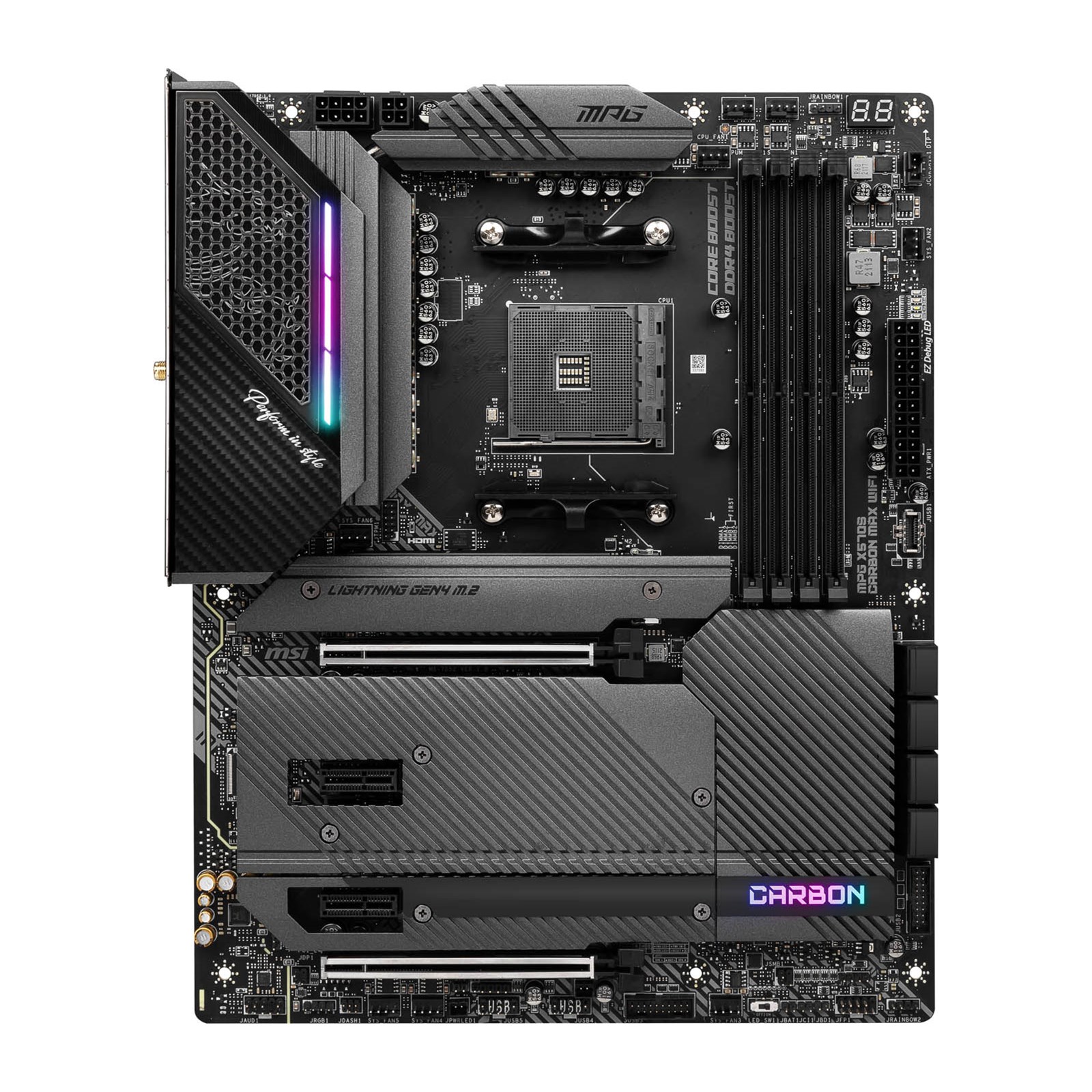 MSI MPG X570S CARBON MAX WIFI AMD Socket AM4 Motherboard - MPG X570S ...