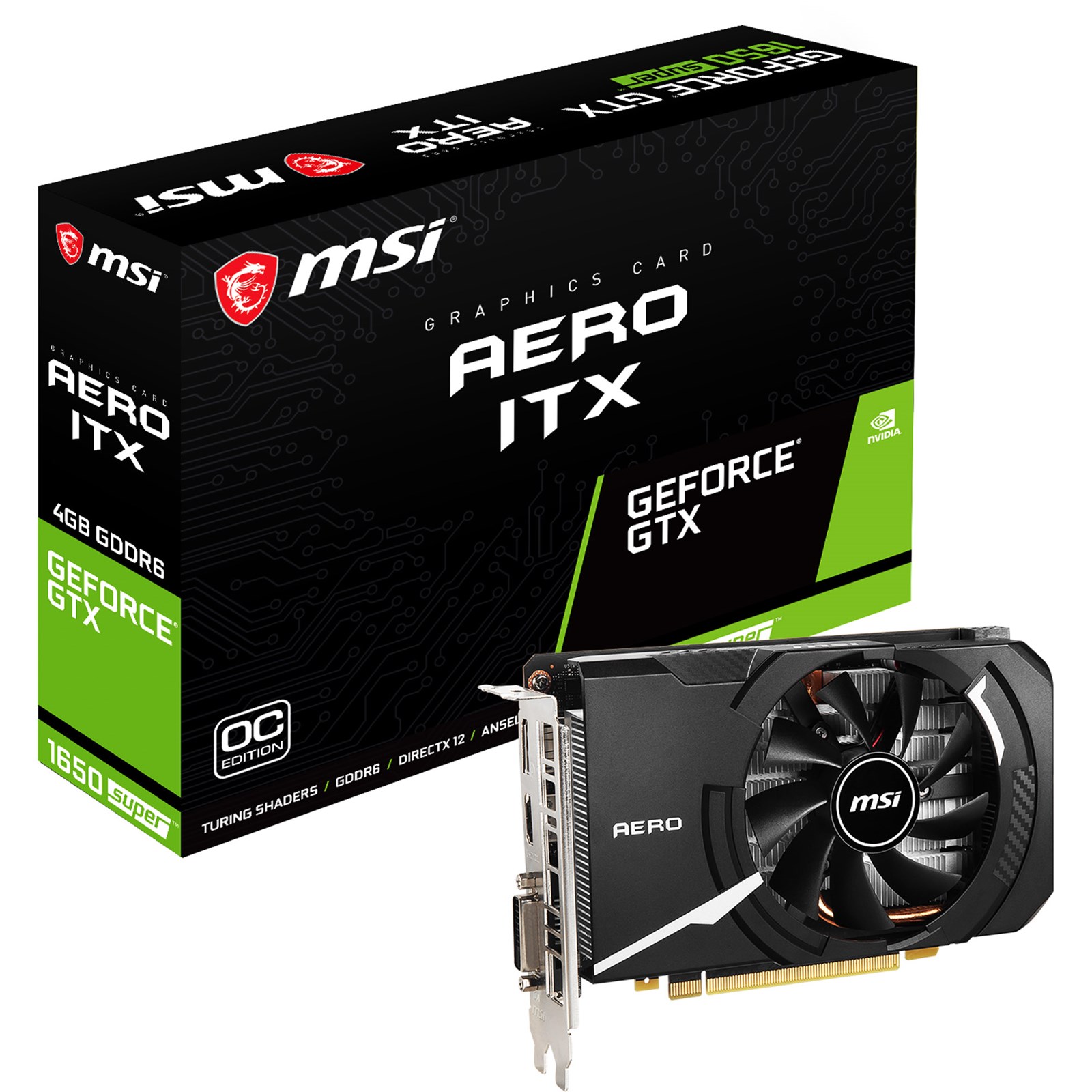 MSI GeForce GTX 1650 SUPER AERO ITX 4GB OC GPU - GTX 1650 SUPER AERO ...