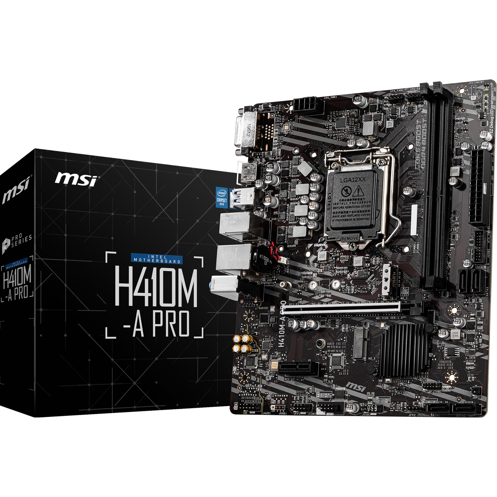 MSI H410M-A PRO Intel Socket 1200 H410 Chipset MicroATX Motherboard ...