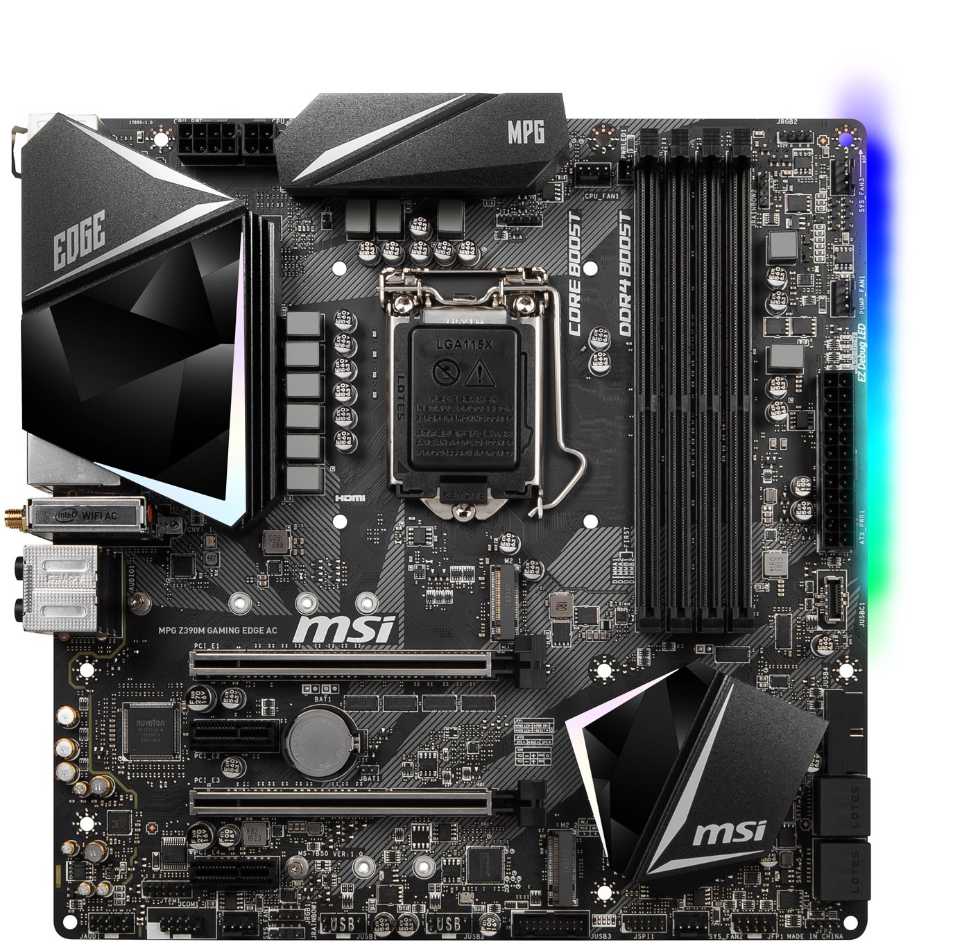 MSI MPG Z390M GAMING EDGE AC Intel Motherboard - MPG Z390M GAMING EDGE ...