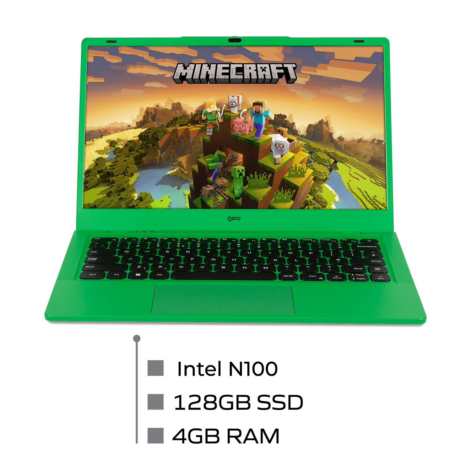 Geo GeoBook 14M 4GB 128GB Intel UHD 14" Laptop - Green - GE363 | CCL