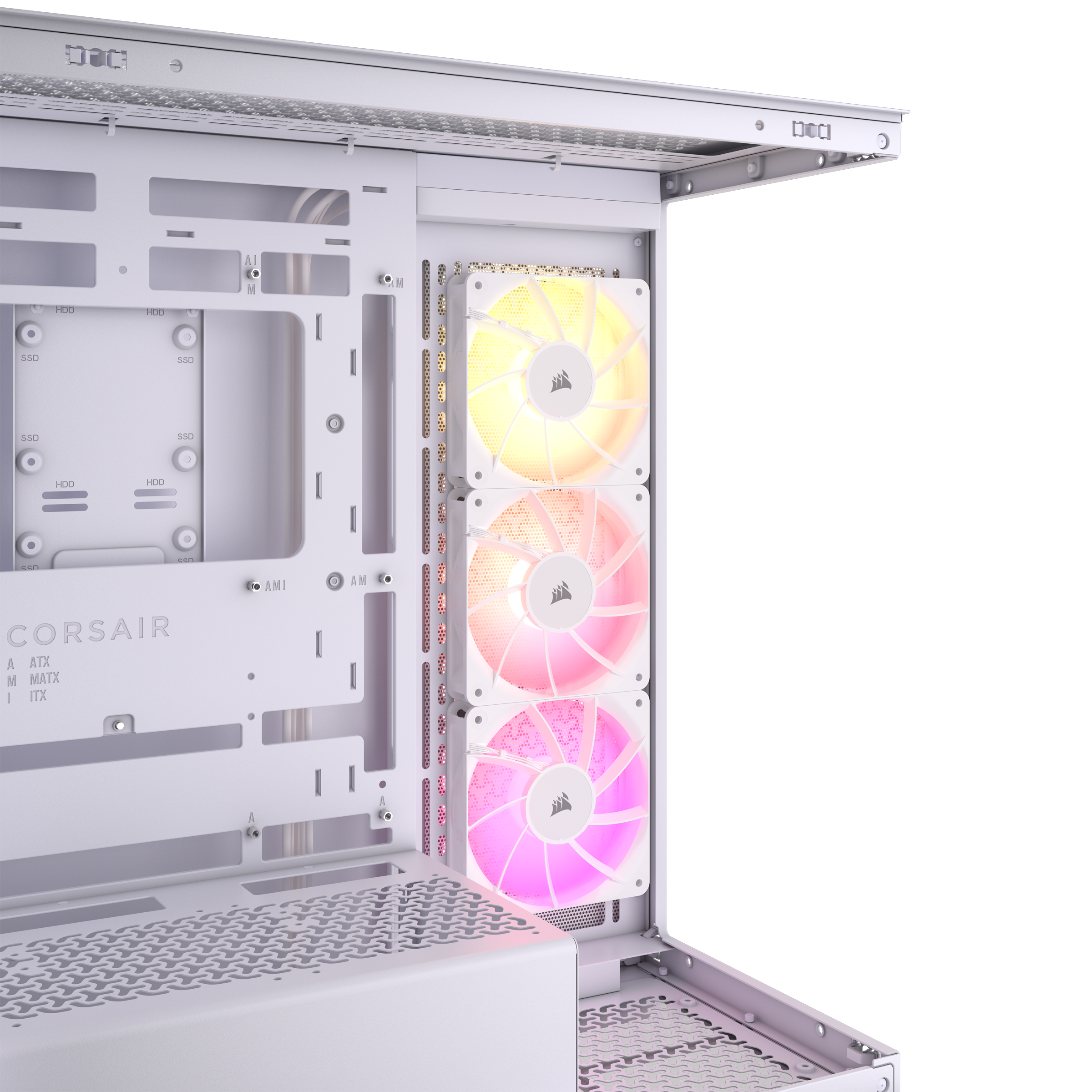 Corsair 3500X ARGB Mid Tower Case - White - CC-9011279-WW | CCL