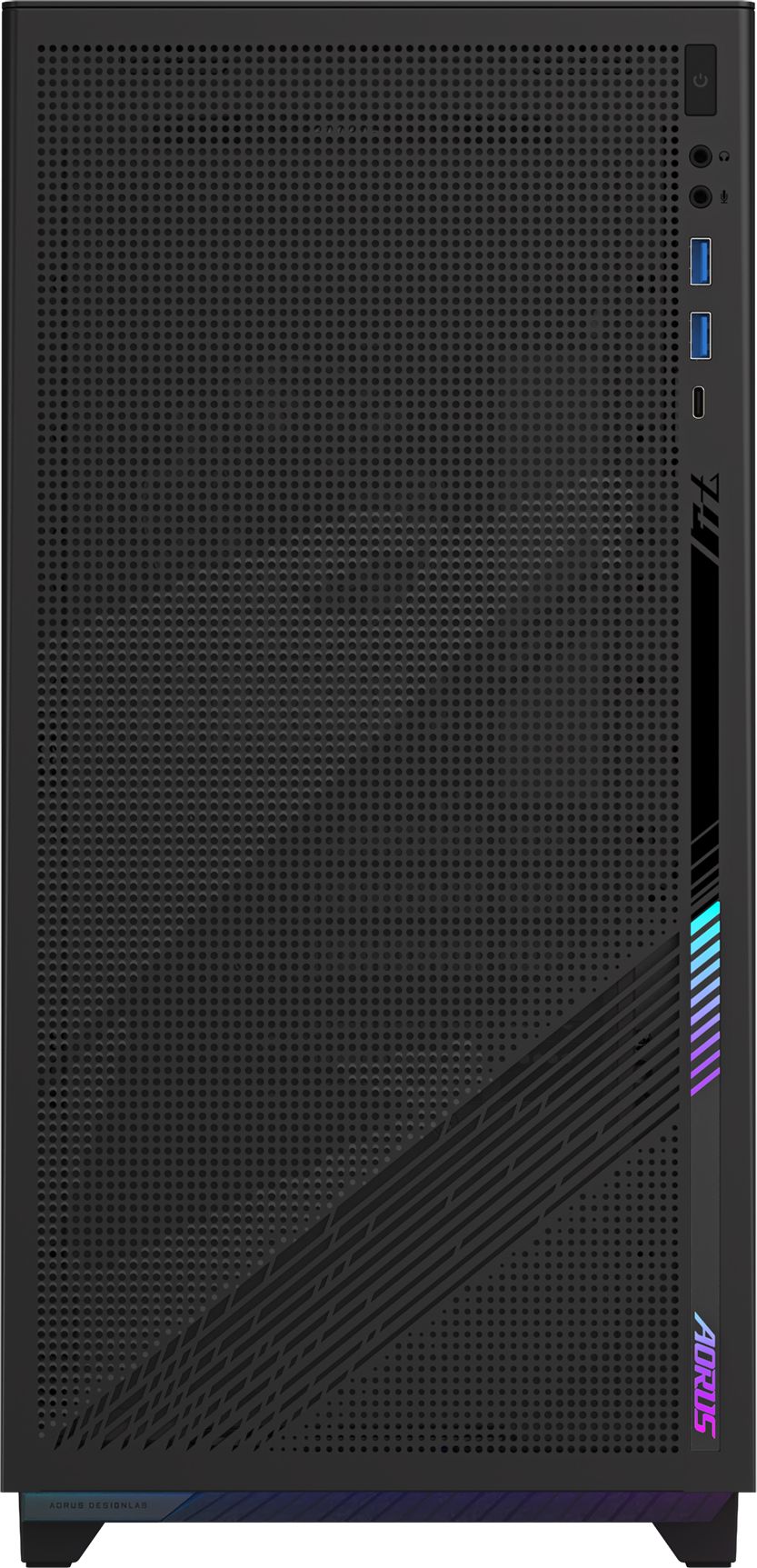 Gigabyte AORUS C400 GLASS Mid Tower Gaming Case - Black - GB-AC400G | CCL