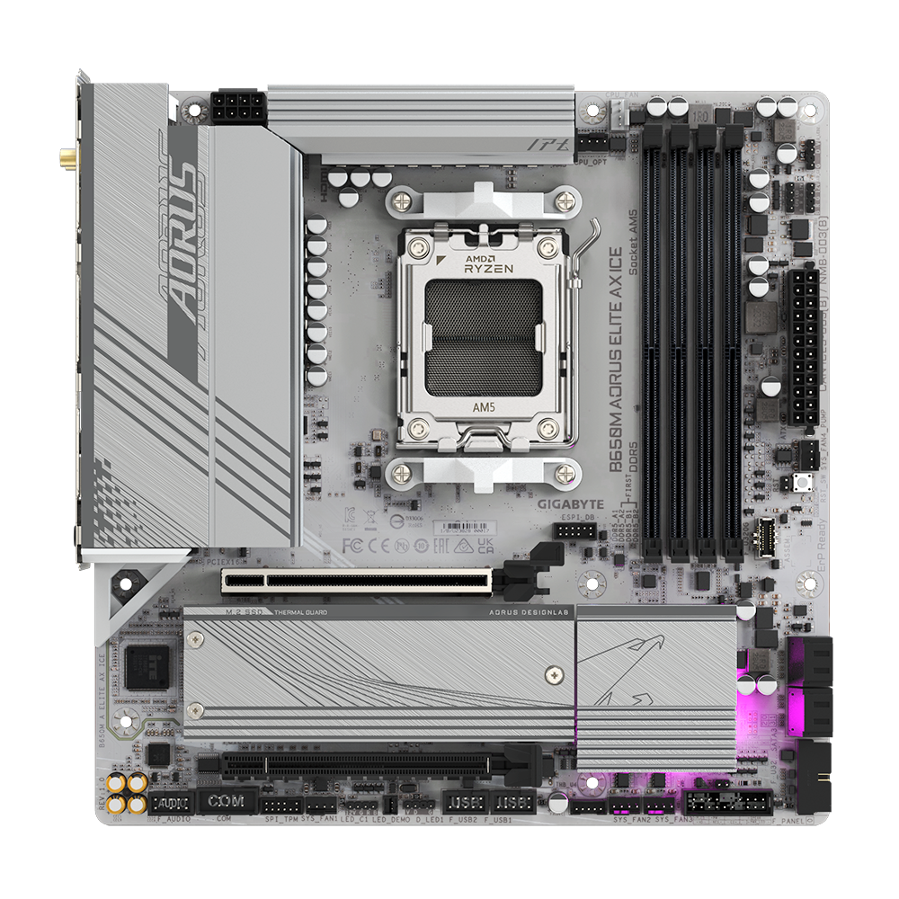 Gigabyte B650M AORUS ELITE AX ICE AMD Socket AM5 Motherboard - B650M ...