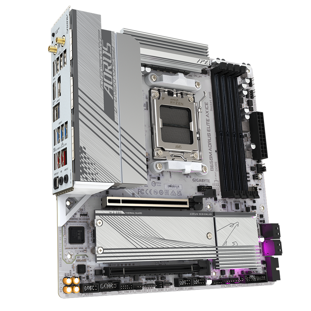 Gigabyte B650M AORUS ELITE AX ICE AMD Socket AM5 Motherboard - B650M ...
