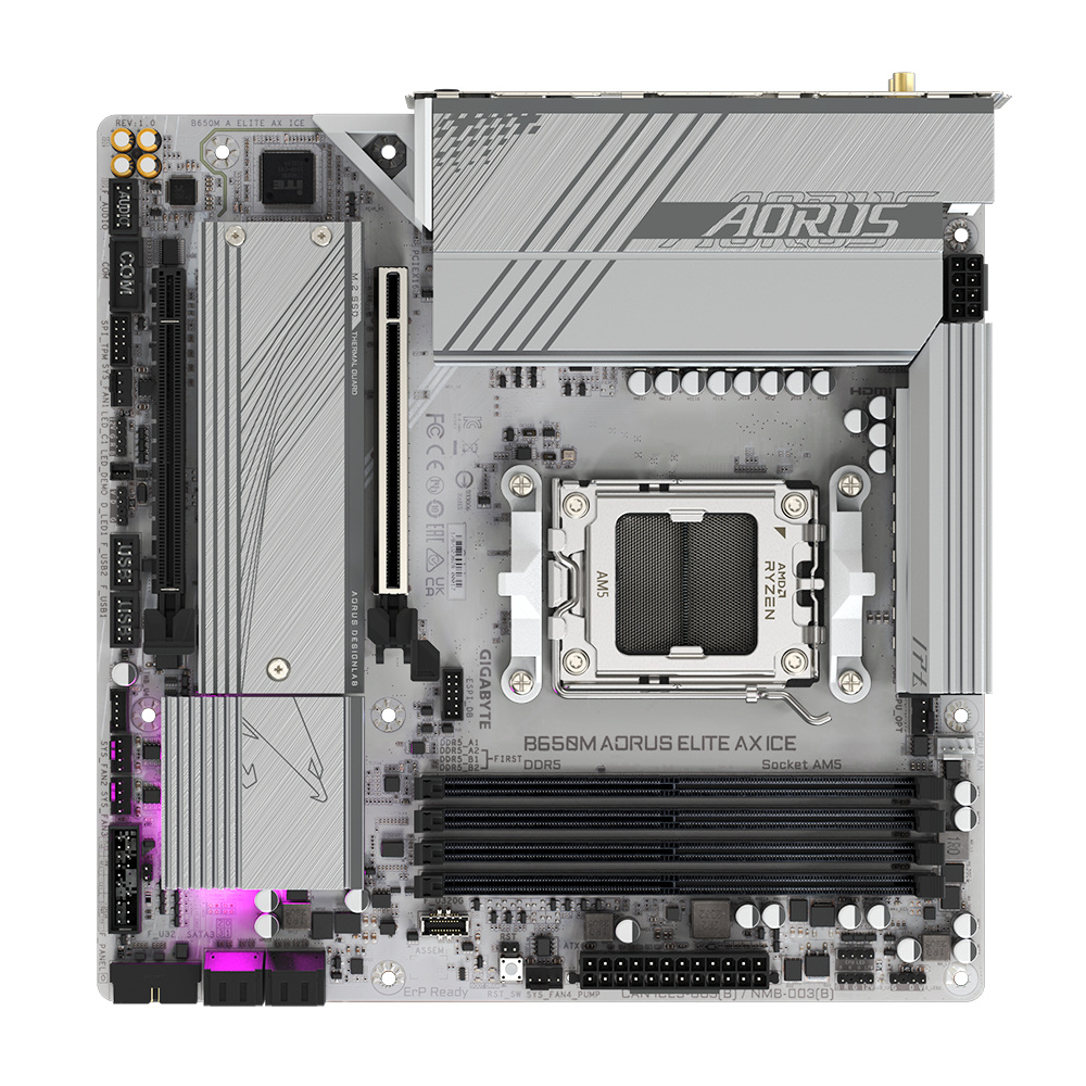 Gigabyte B650M AORUS ELITE AX ICE AMD Socket AM5 Motherboard - B650M ...
