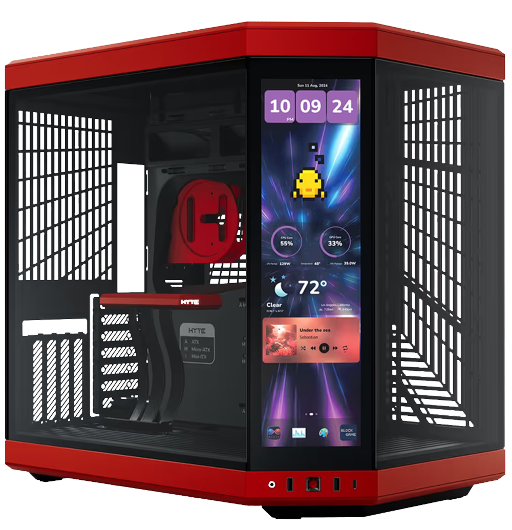 HYTE Y70 Touch Infinite Mid Tower Gaming Case - Red - CS-HYTE-Y70TTI-RB | CCL