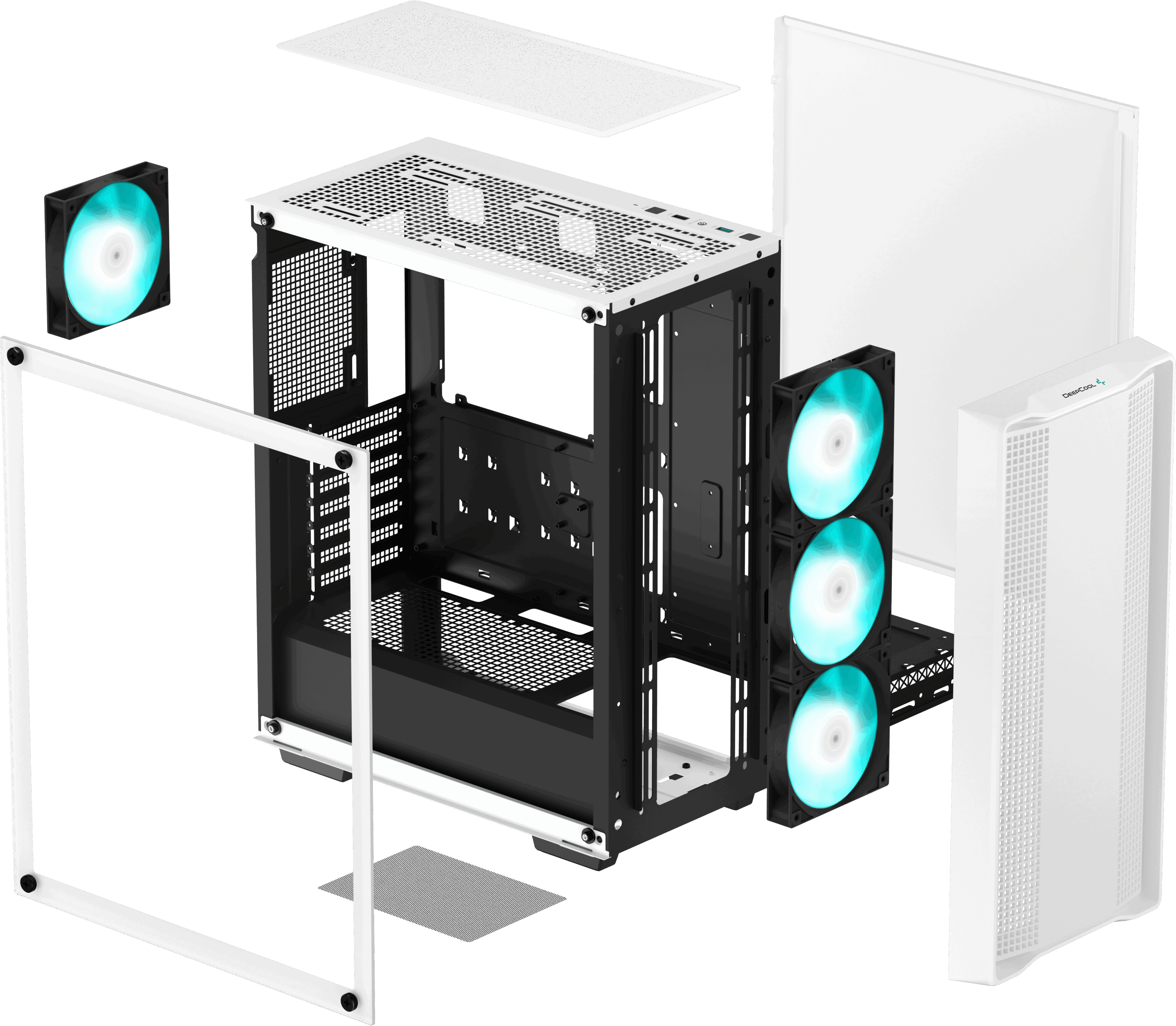 DeepCool CC560 WH V2 Mid Tower Case - White - R-CC560-WHGAA4-G-2 | CCL