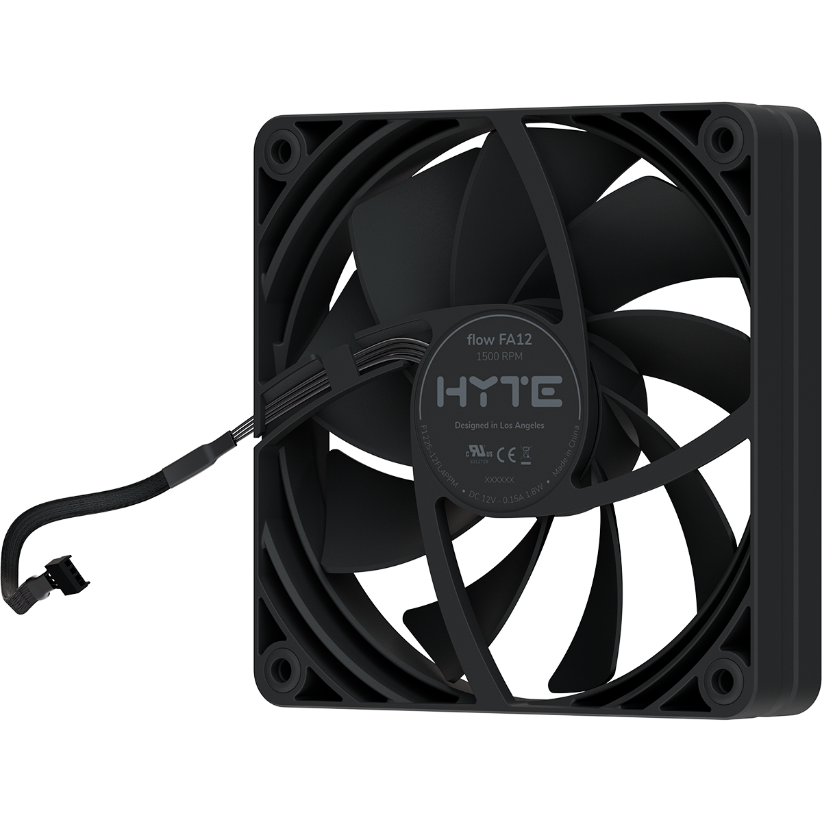 HYTE FA12 120 mm PWM PC Case Fans 4 Pack Pitch Black - FAN-HYTE-FA12-BB ...