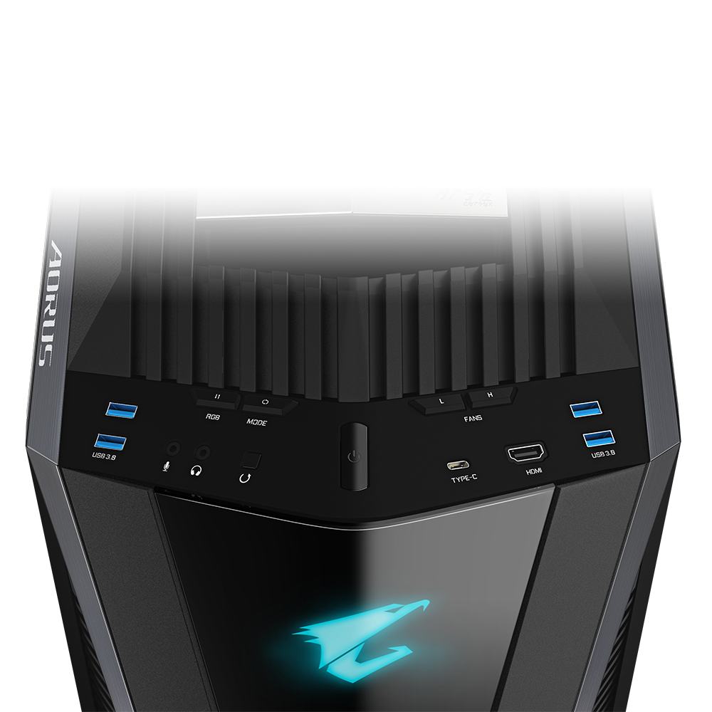Gigabyte AORUS C700 GLASS Full Tower Gaming Case - Black - GB-AC700G | CCL