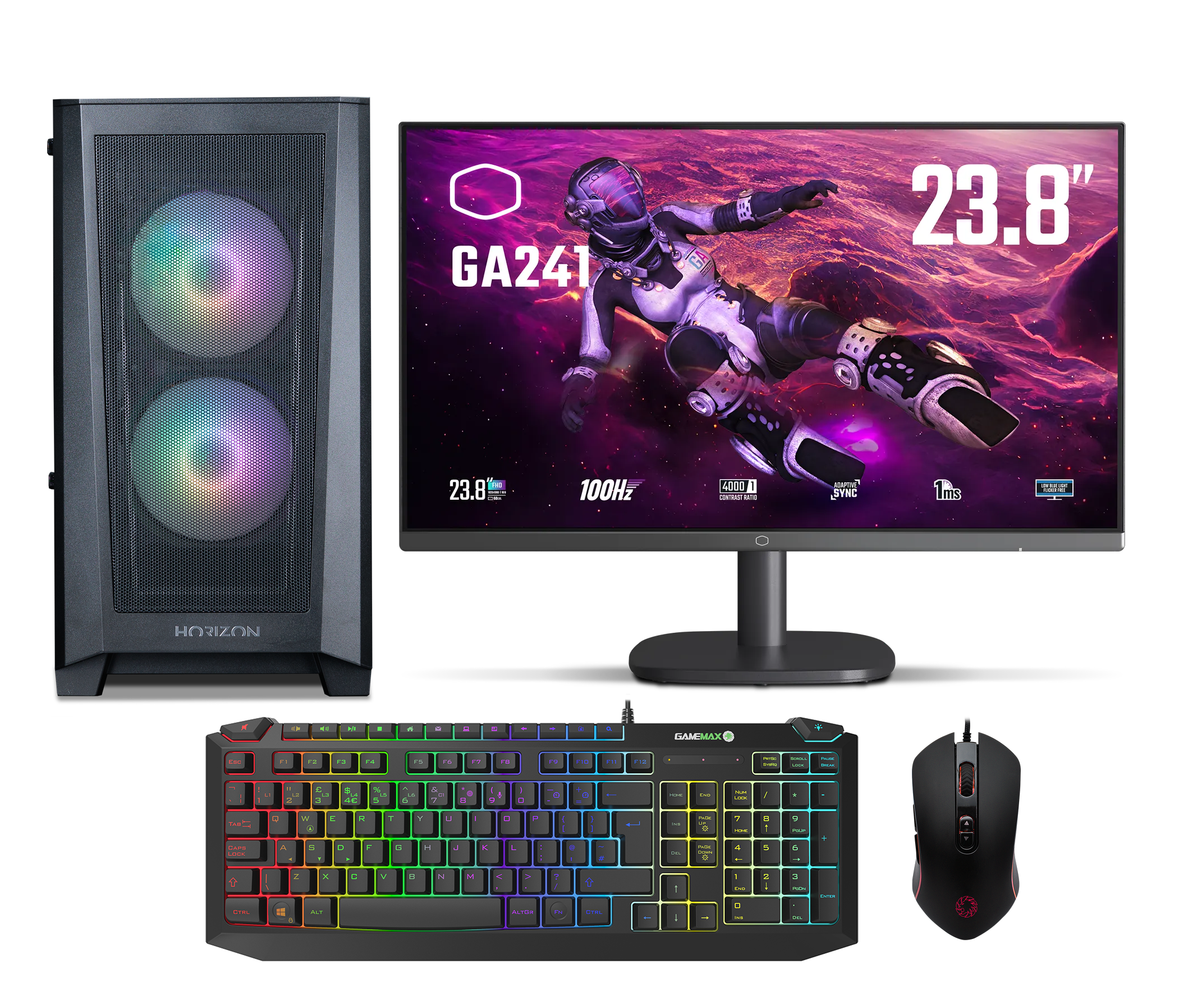 Horizon Ryzen 5 RTX 3050 Gaming PC Bundle with Monitor, Keyboard ...