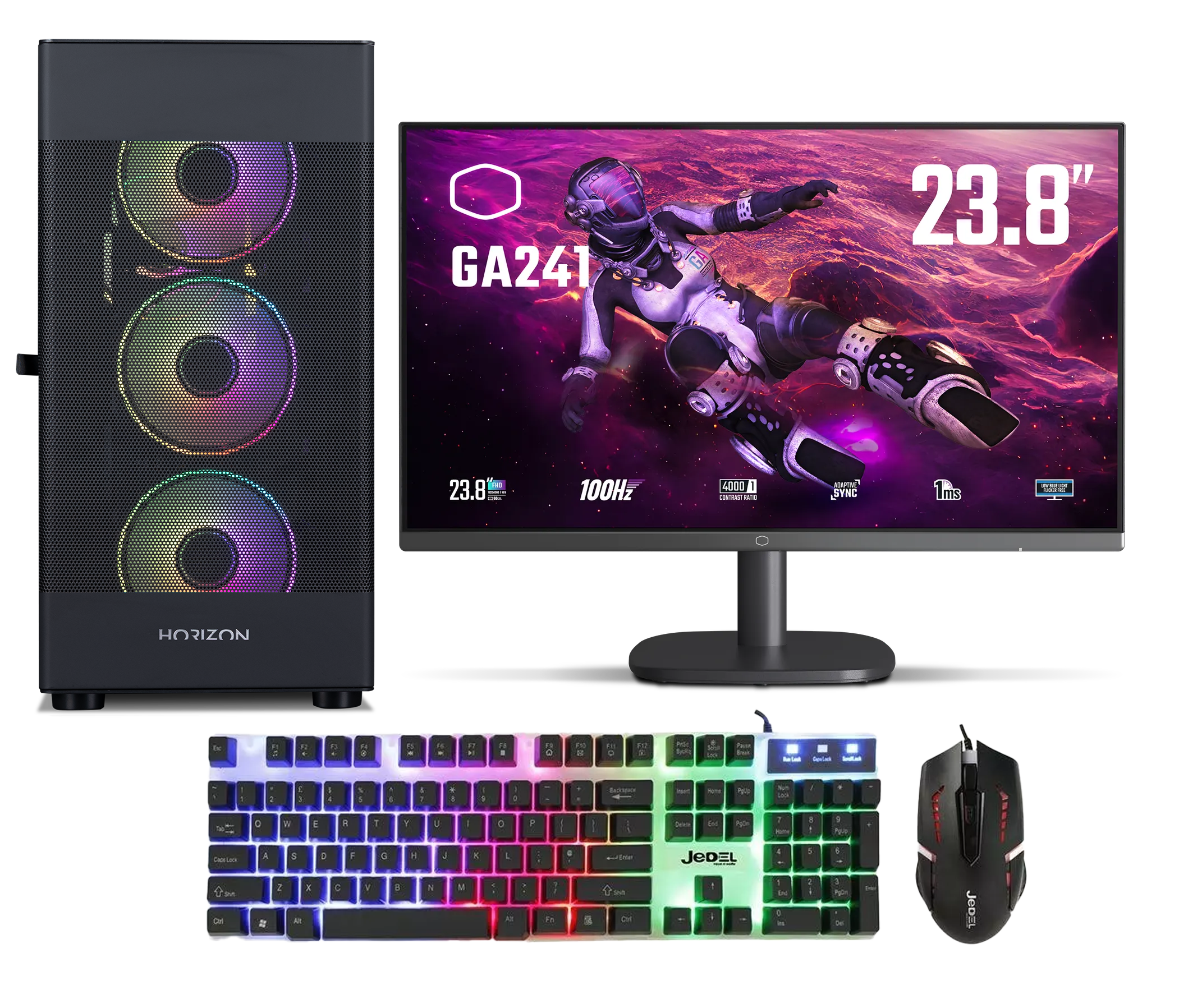 Horizon X Black Ryzen 5 Next Day Gaming PC Bundle with Monitor ...