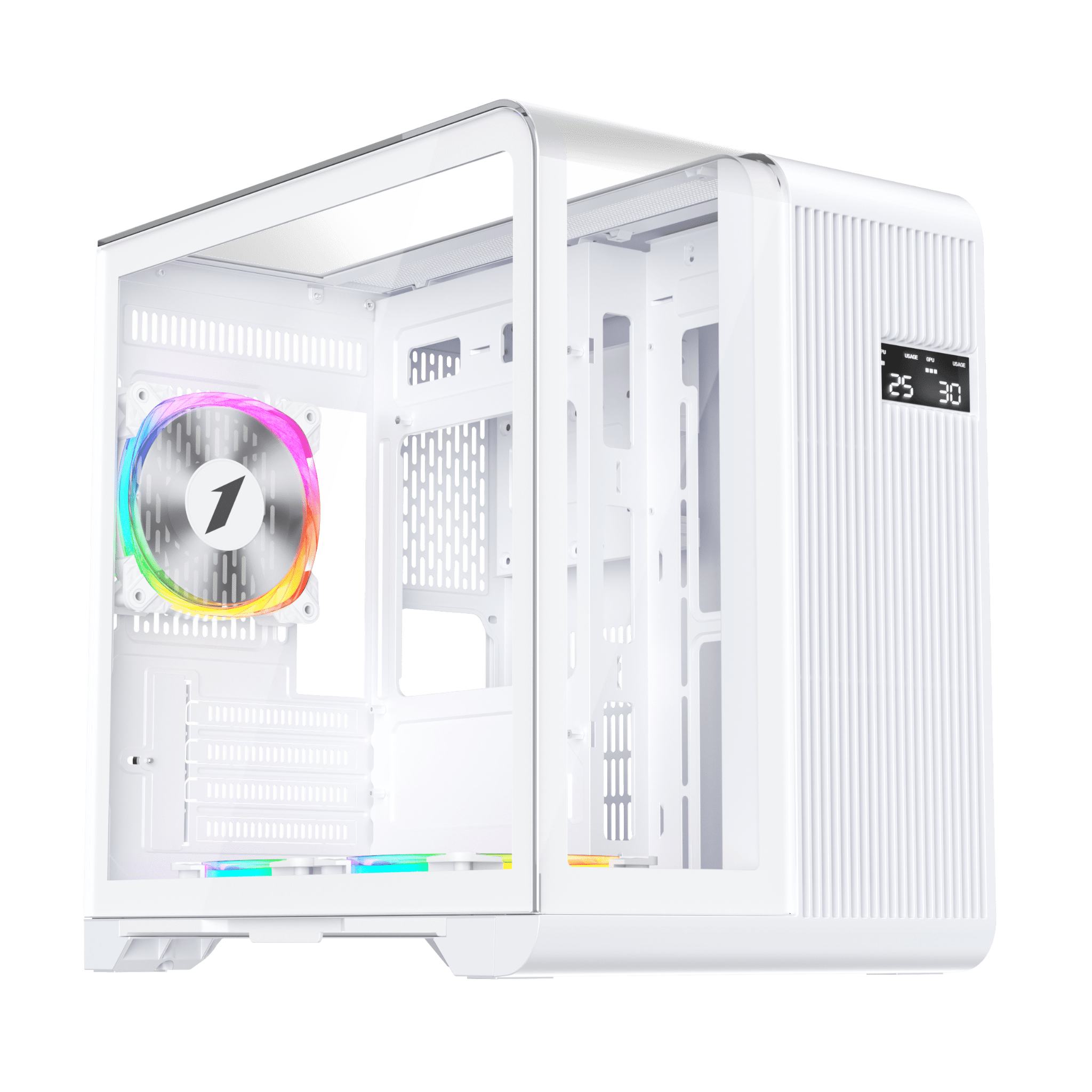1st Player RT5 RGB Mid Tower Gaming Case - White - RT5-WH-2FS7R-W-1FS7 ...