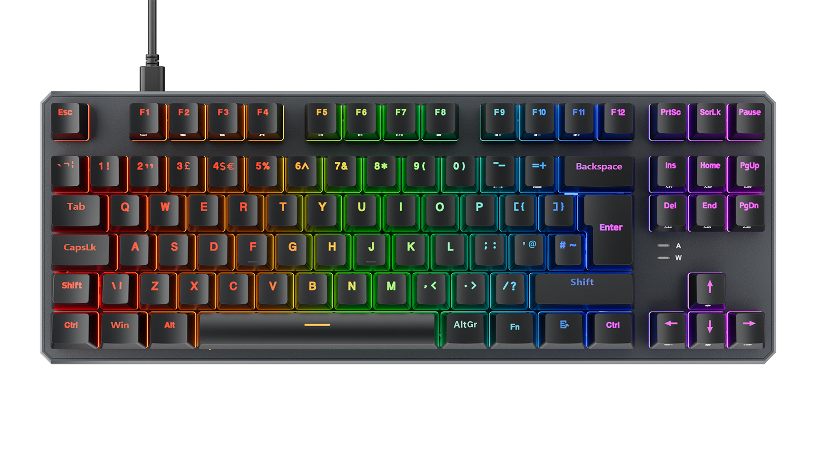 Tecware Phantom+ RGB Mechanical Keyboard in Black with Wraith Brown ...