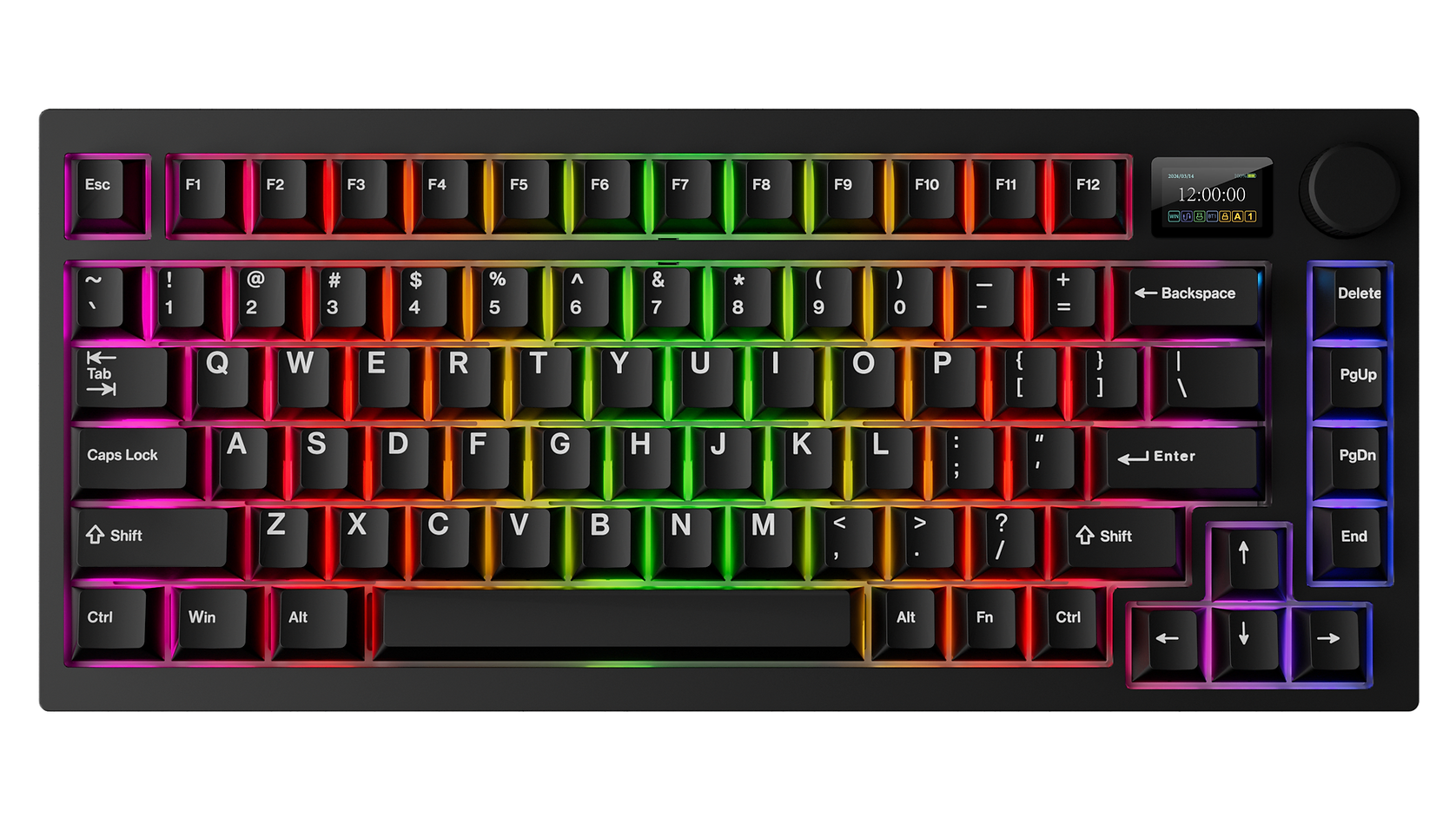 Tecware Spectre 75 RGB Mechanical Keyboard in Black with Wraith Cocoa ...