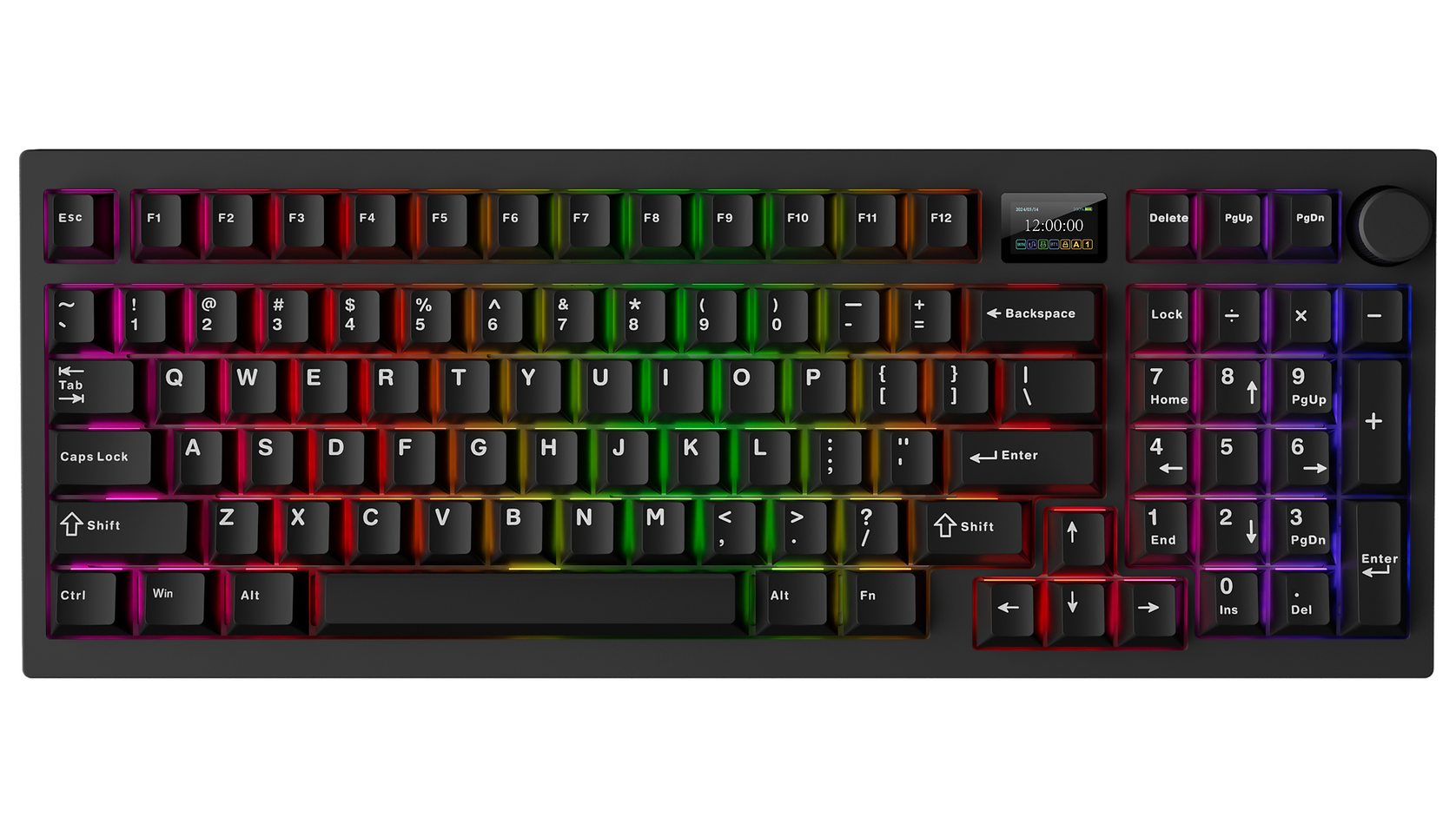 Tecware Spectre 96 RGB Mechanical Keyboard in Black with Wraith Cocoa ...