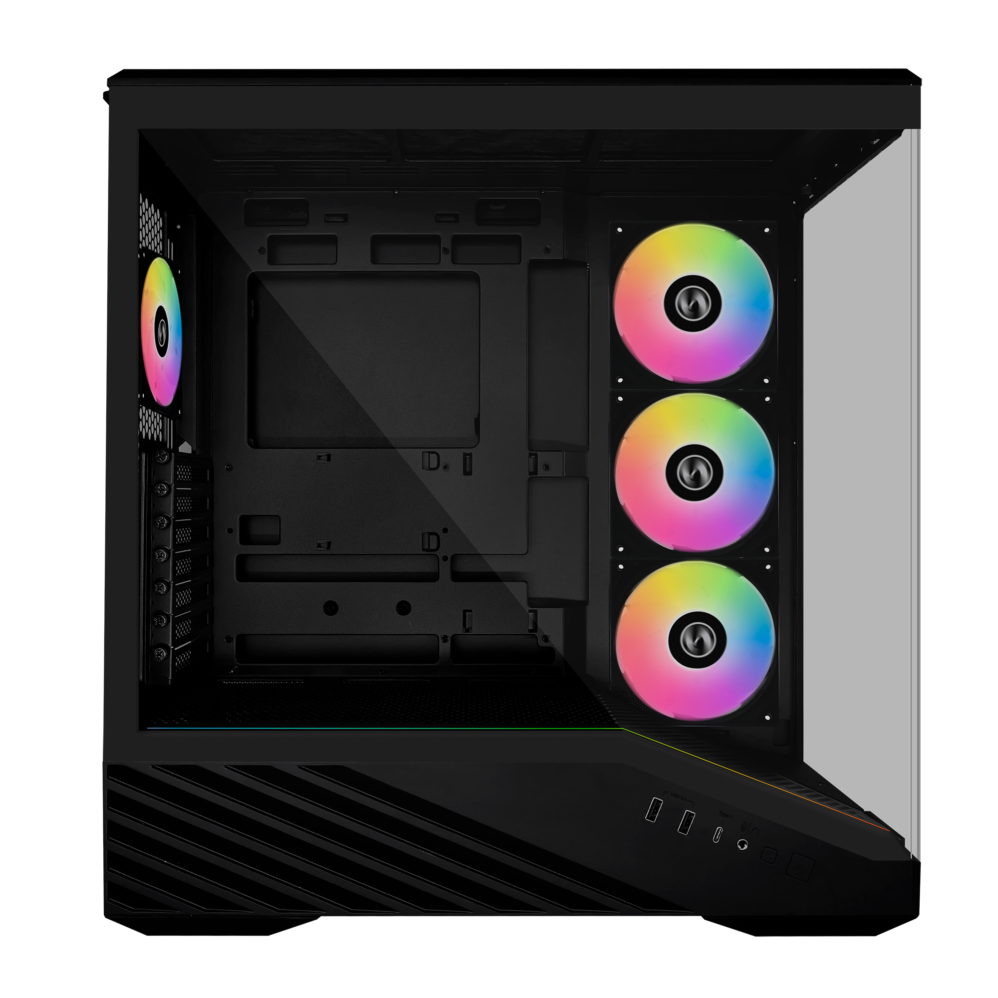 Lian Li Vector V100 RX Mid Tower Gaming Case - Black - V100RX - BGrade ...